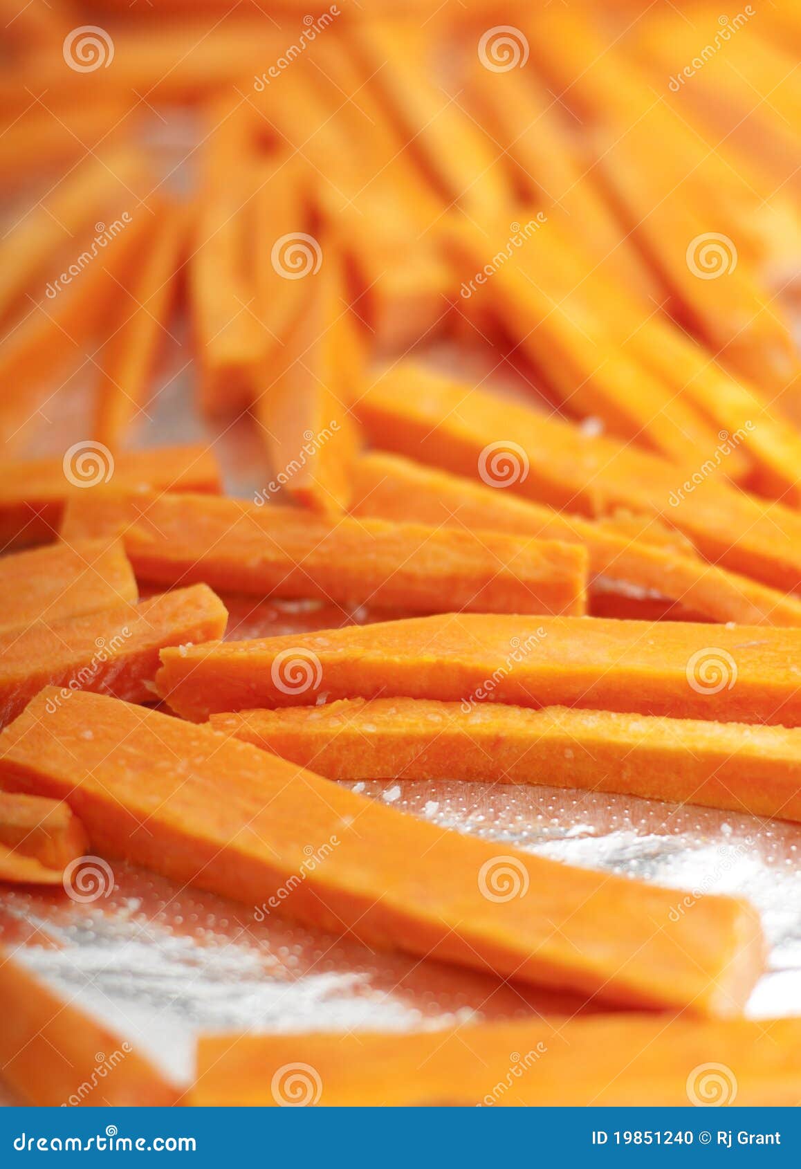 Julienne Sweet Potatoes stock photo. Image of oven, foil - 19851240