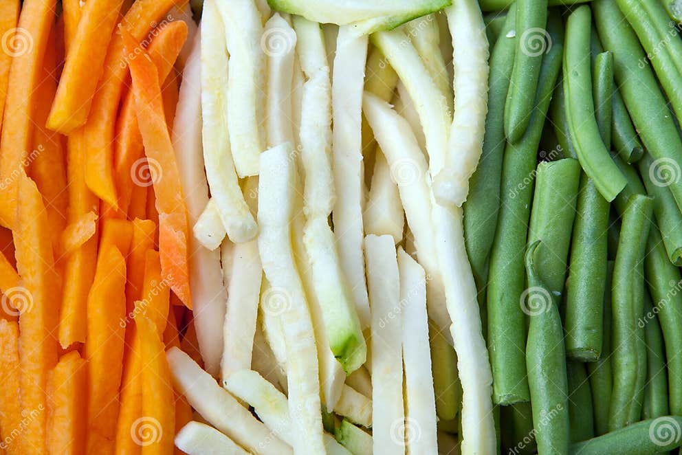 Julienne vegetables stock photo. Image of flavour, peeled - 19090924