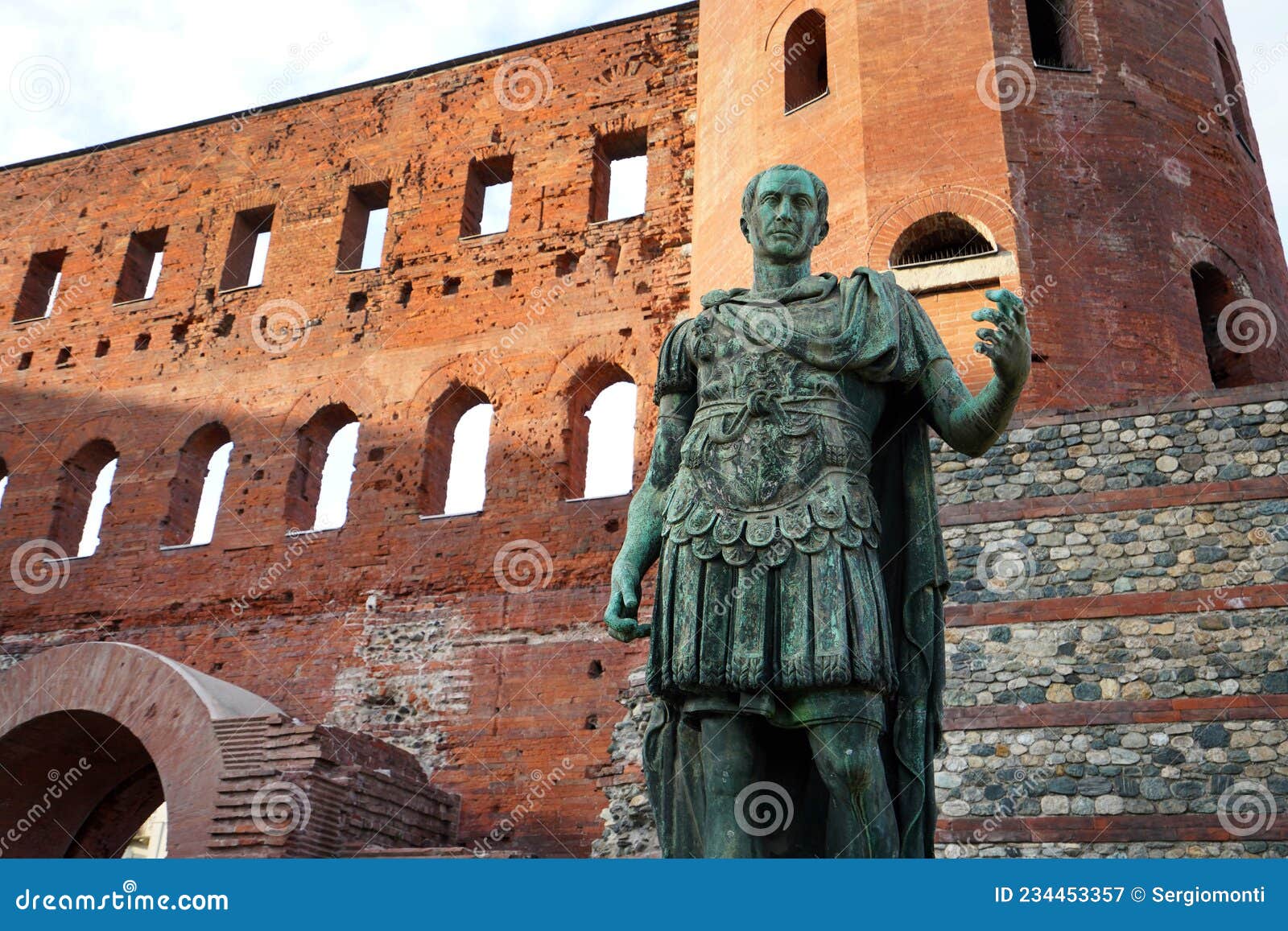 Palatine Gate Porta Palatina Towers Brick Buildings Stock Photography ...