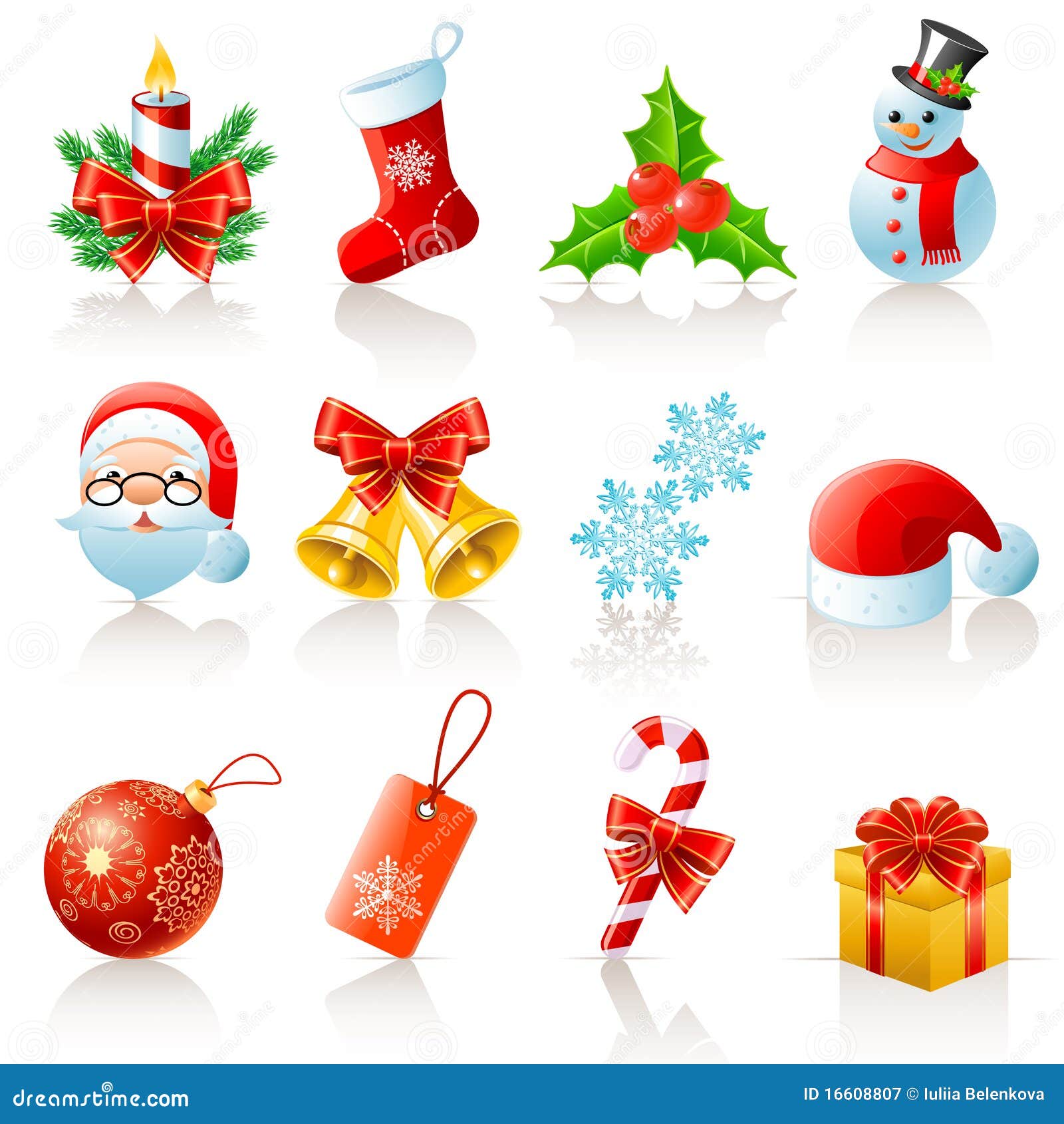 Julsymboler vektor illustrationer. Illustration av sörja - 16608807