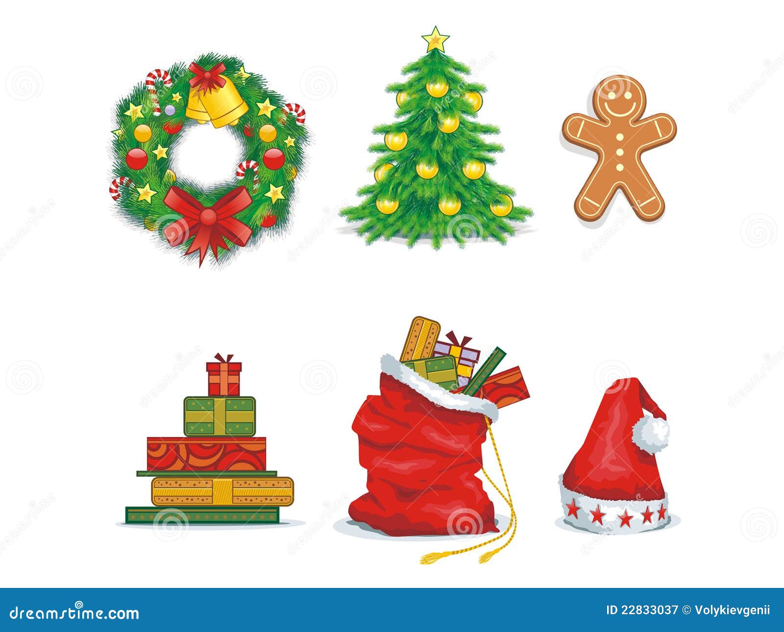 Julsymboler vektor illustrationer. Illustration av claus - 22833037