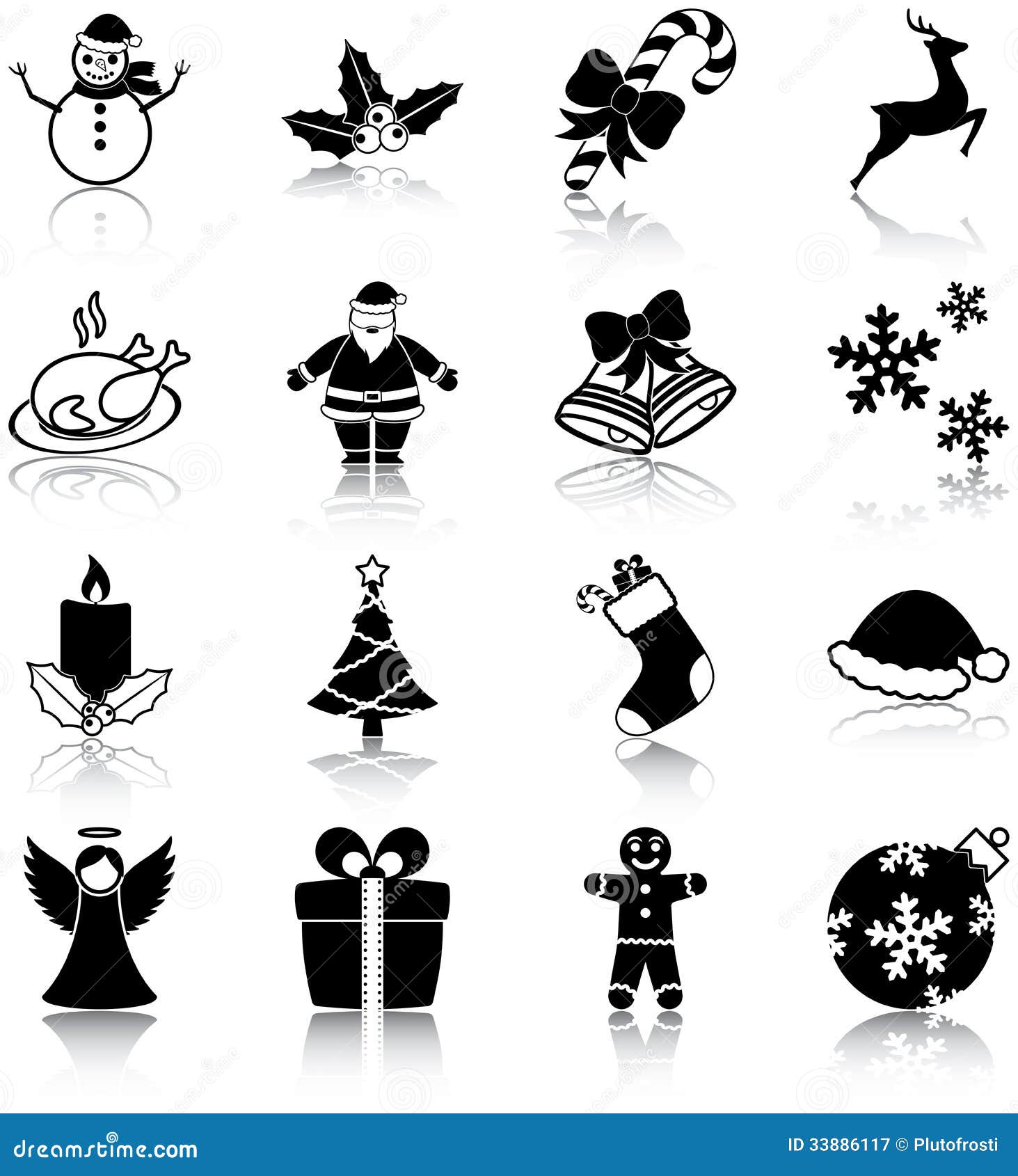 Julsymboler vektor illustrationer. Illustration av band - 33886117