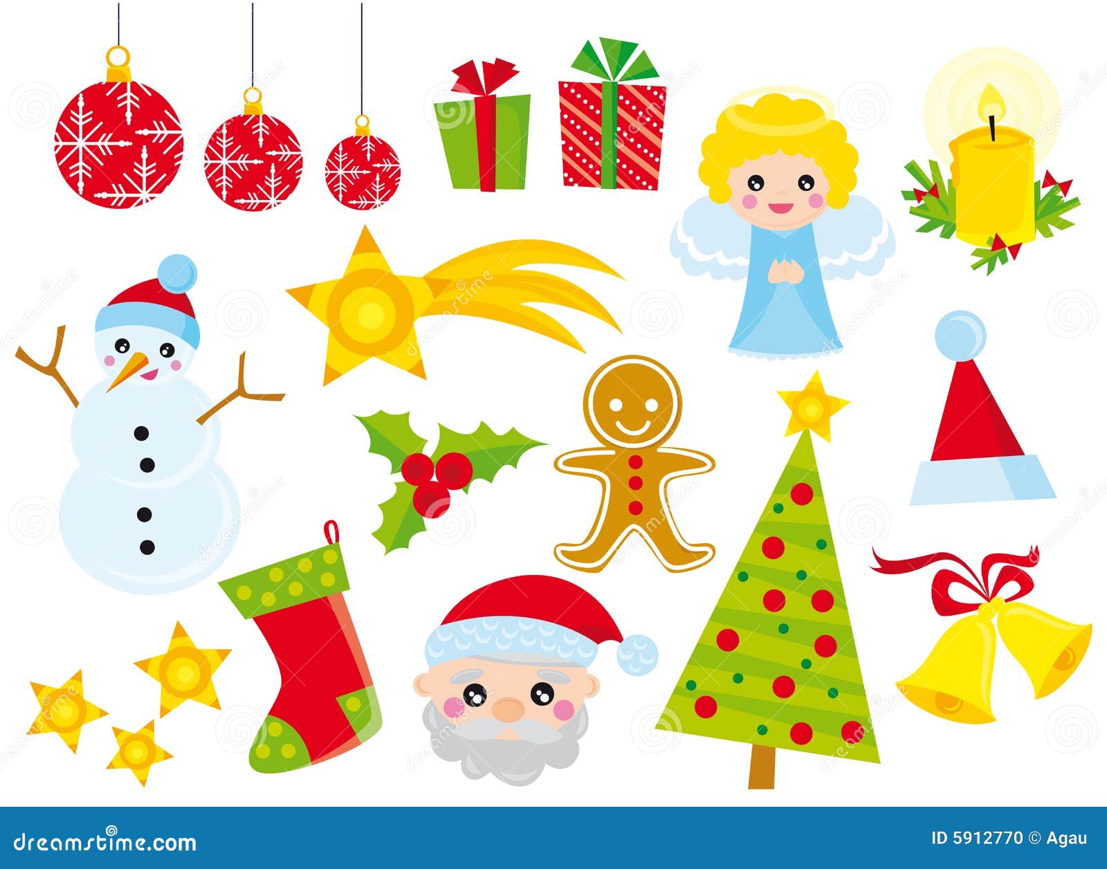 Julsymboler vektor illustrationer. Illustration av objekt - 5912770