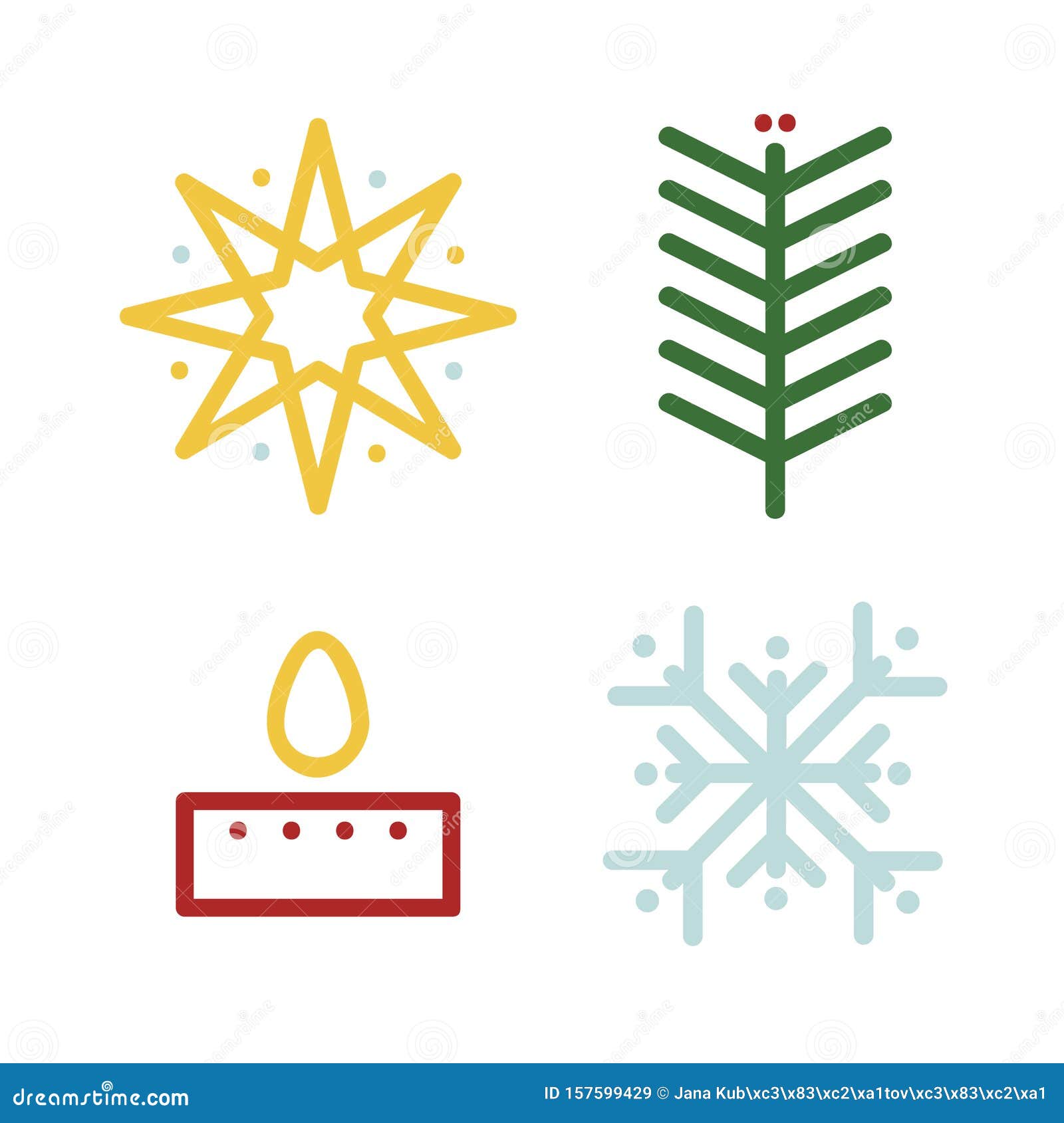 Julsymboler illustration vektor illustrationer. Illustration av visare ...