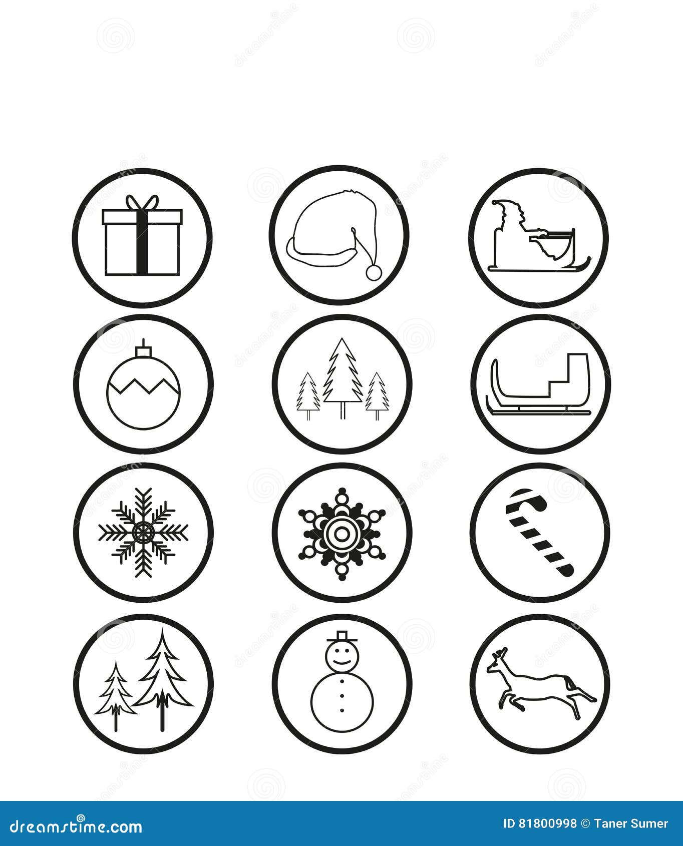 Julsymboler, vektor vektor illustrationer. Illustration av noel - 81800998