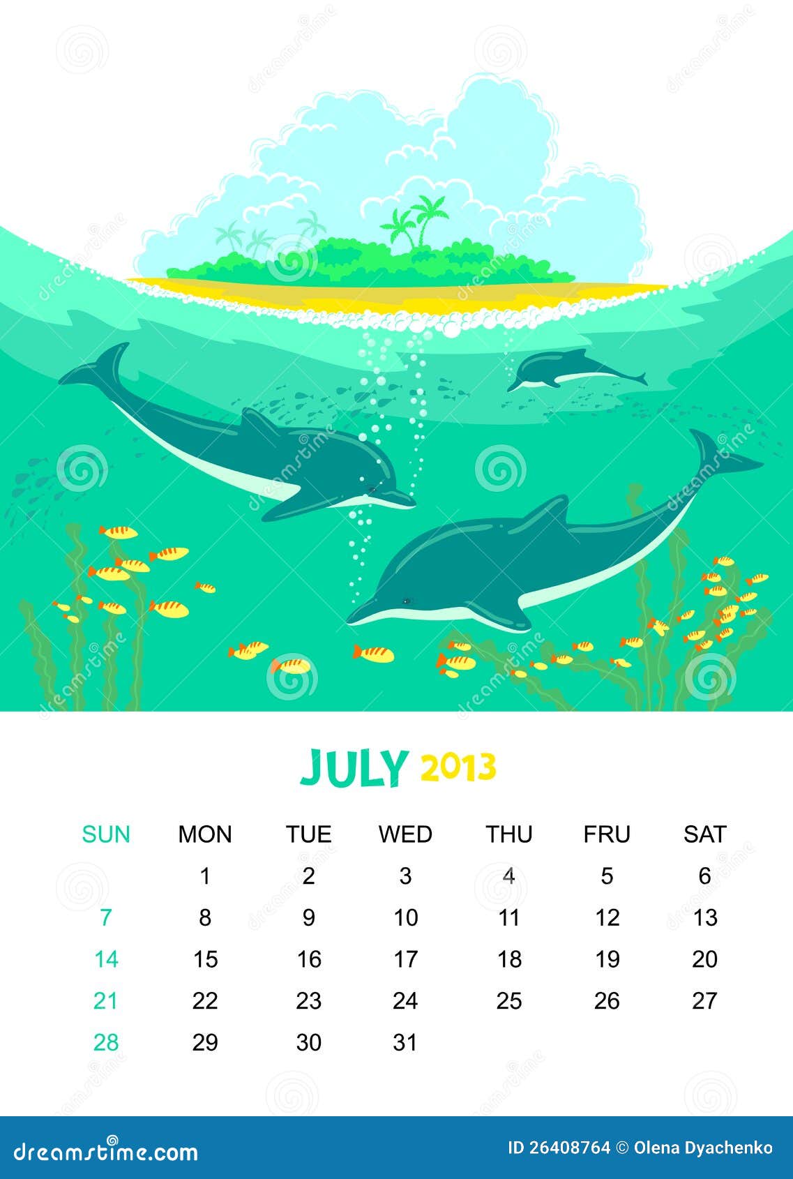 July stock vector. Illustration of calendar, basic, schedule - 26408764