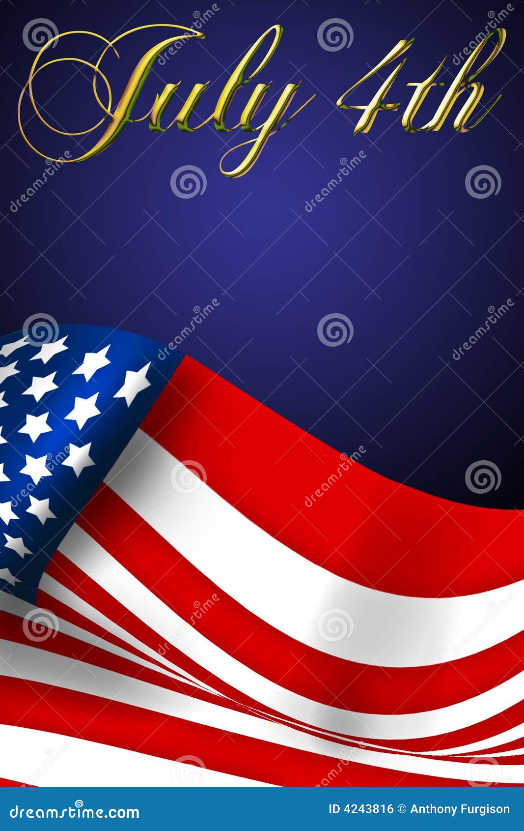 July 4 Being Proud Flag Royalty-Free Stock Image | CartoonDealer.com ...