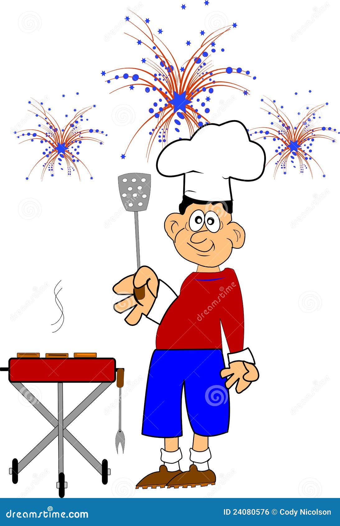 4th Of July Bbq Cartoon