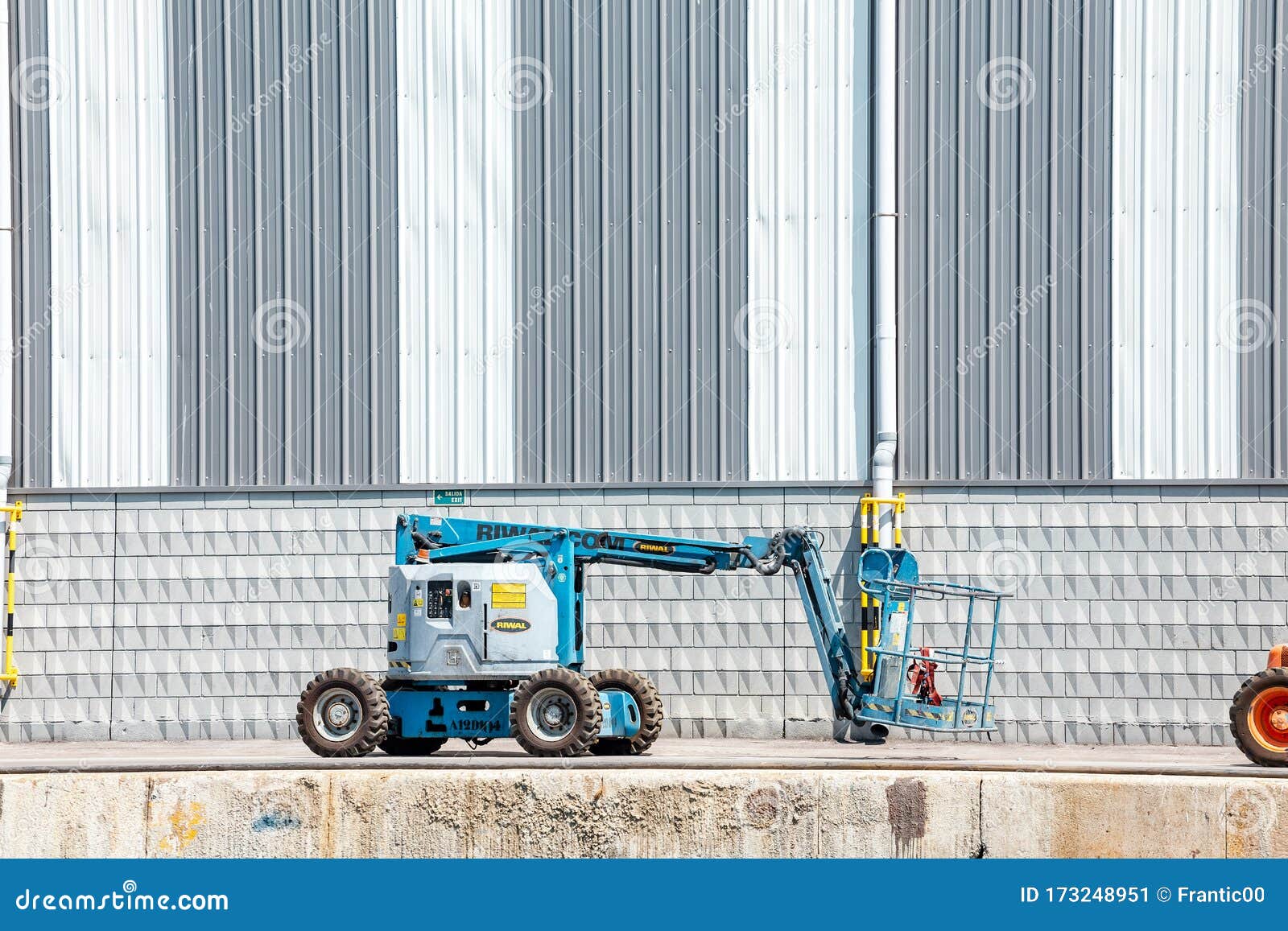 Telescopic Elevator in Industrial Site Editorial Photo - Image of high ...
