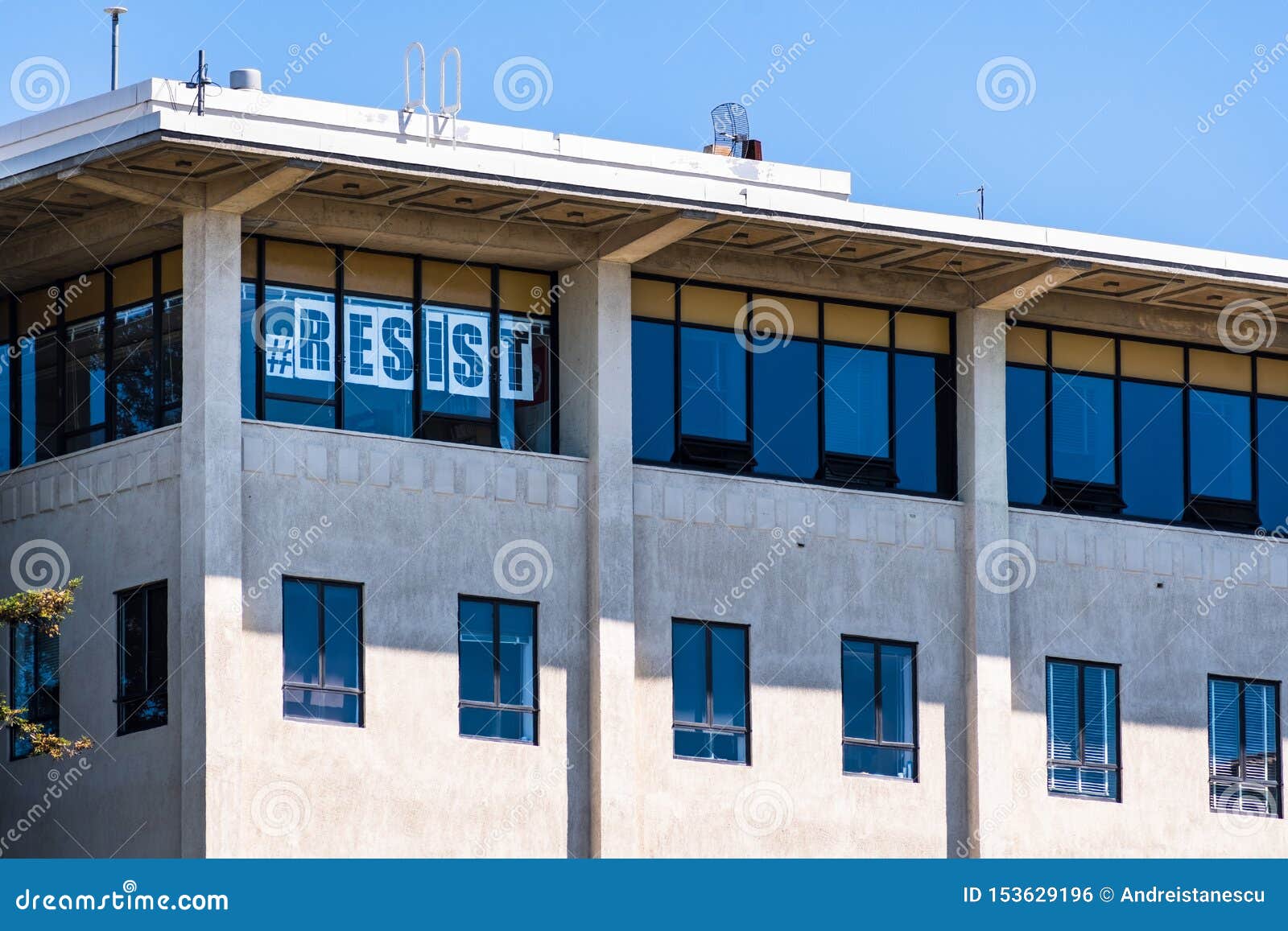 July 13, 2019 Berkeley / CA / USA - #Resist Sign Display on the Windows ...