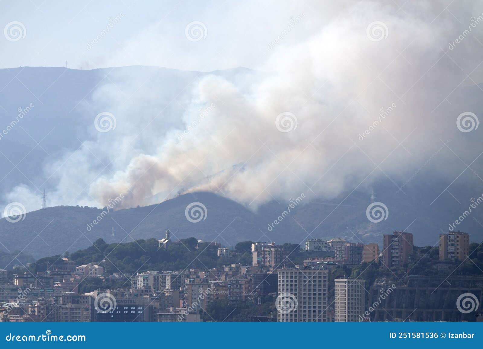 July 2022 Big Fire on Genoa Hills Editorial Photo - Image of rome ...
