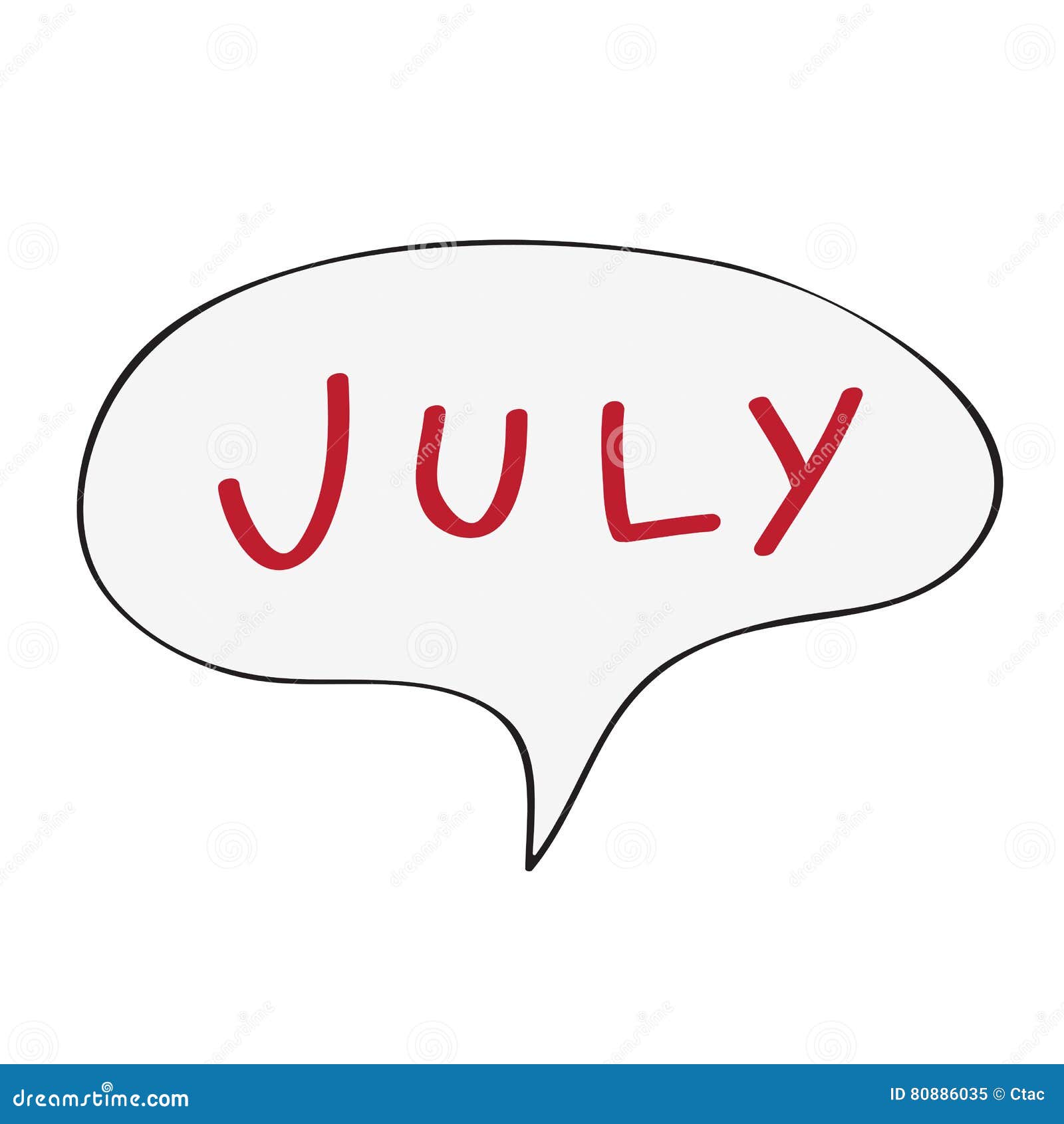 July bubble stock illustration. Illustration of comic - 80886035