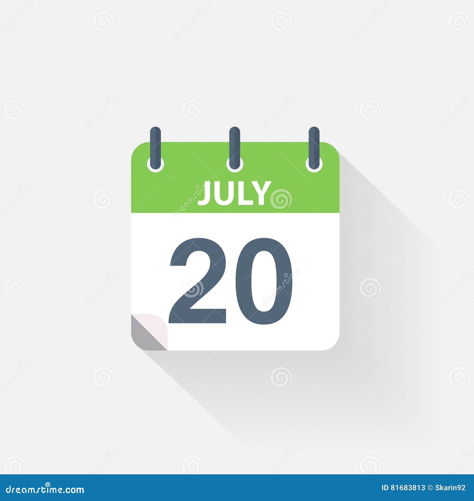 20 july calendar icon stock illustration. Illustration of graphic ...