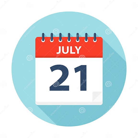 July 21 - Calendar Icon stock illustration. Illustration of today ...