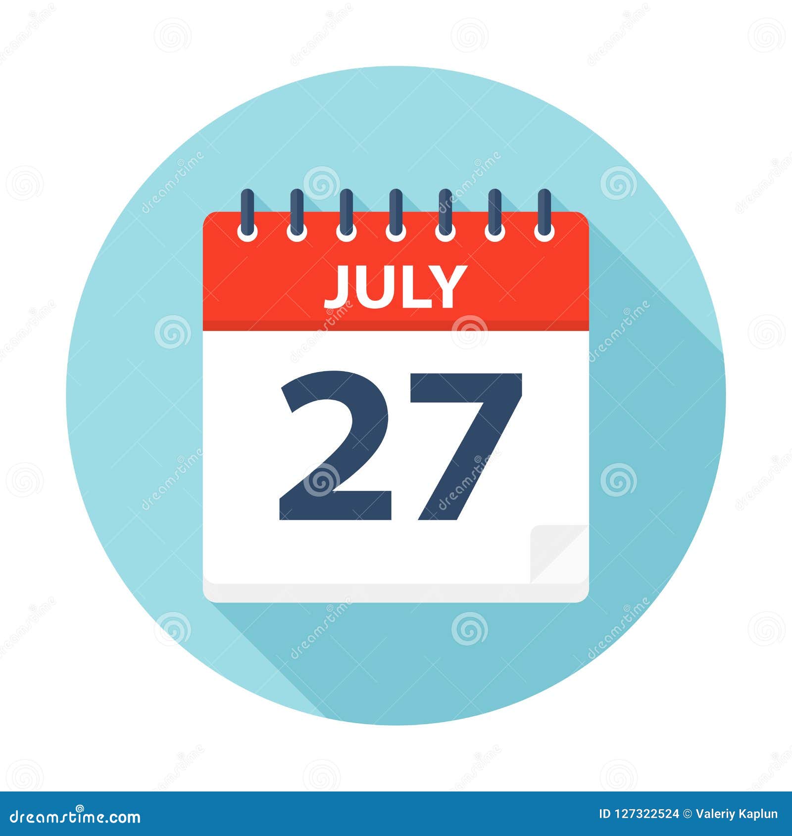 July 27 - Calendar Icon stock illustration. Illustration of 2020 ...