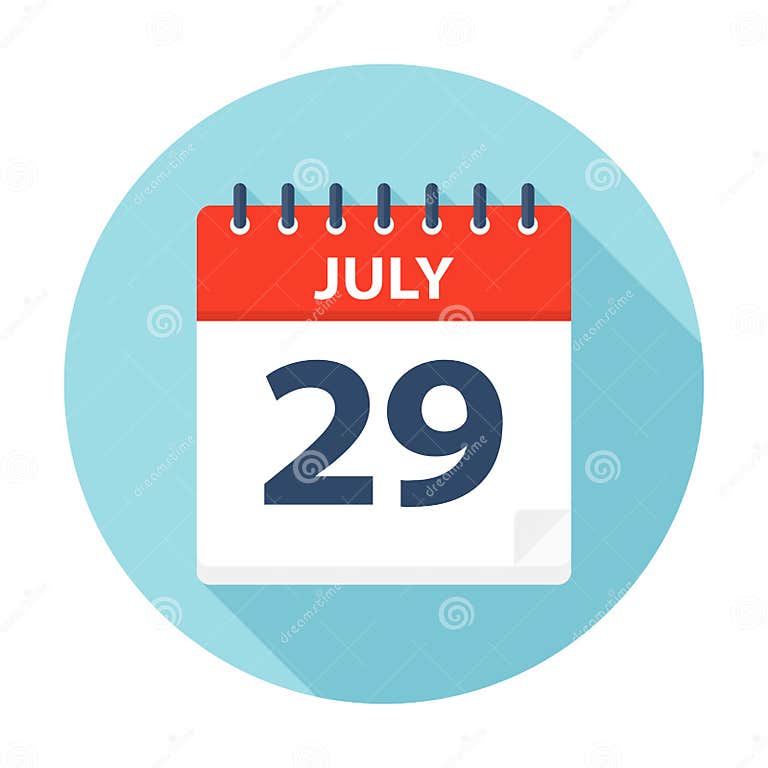 July 29 - Calendar Icon stock illustration. Illustration of 2021 ...