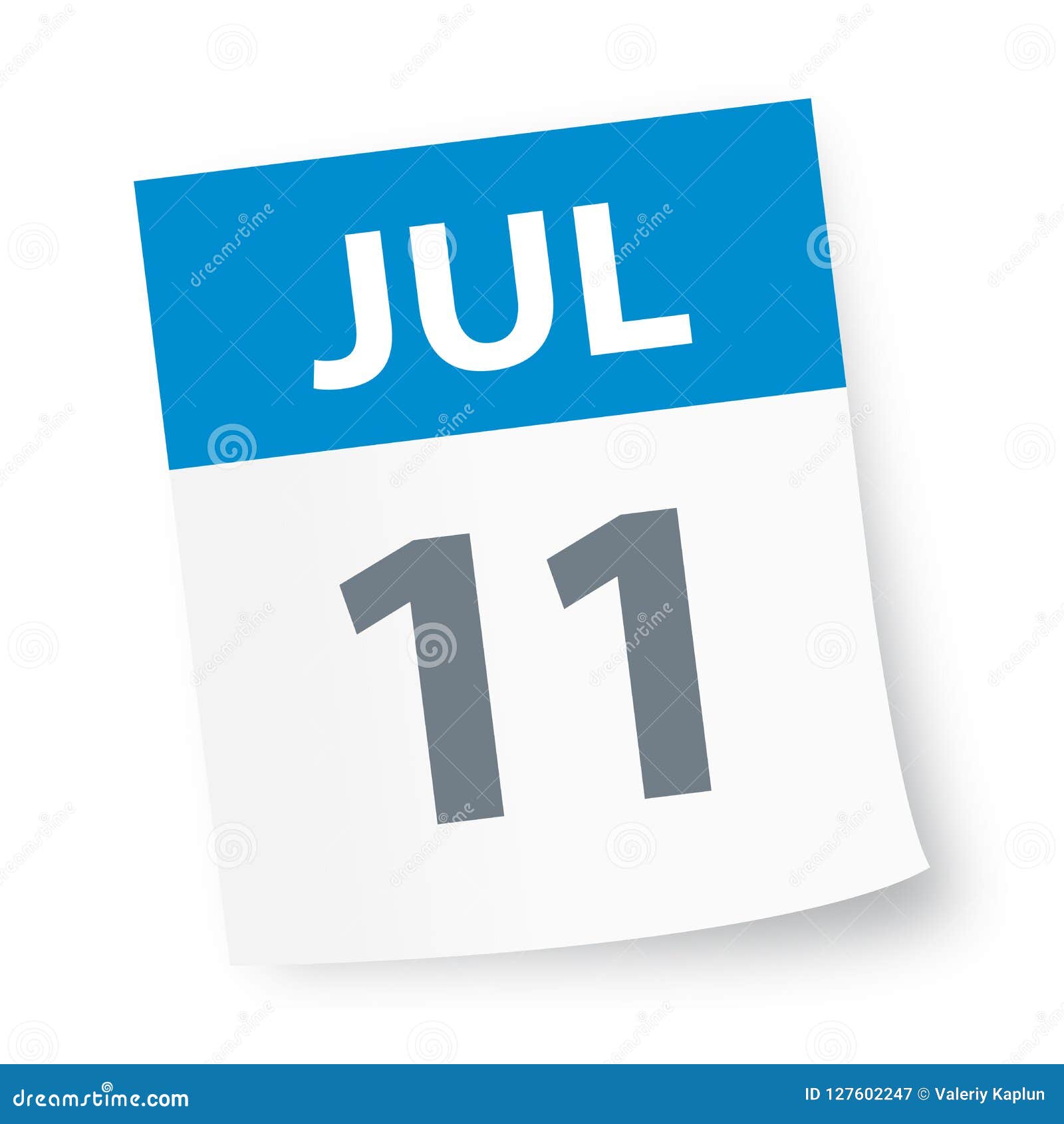 July 11 - Calendar Icon stock illustration. Illustration of leaf ...