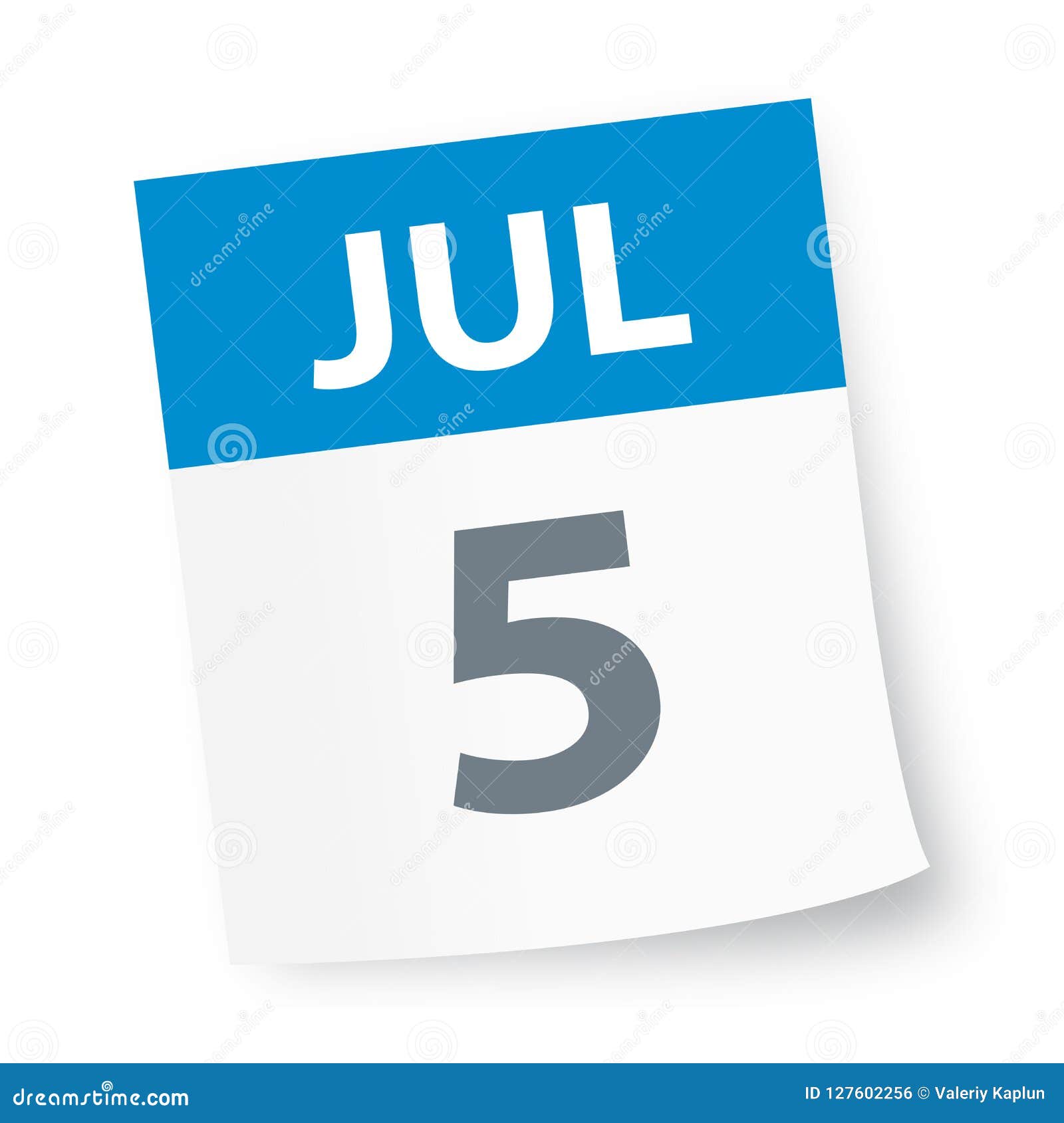 July 5 - Calendar Icon stock illustration. Illustration of vector ...