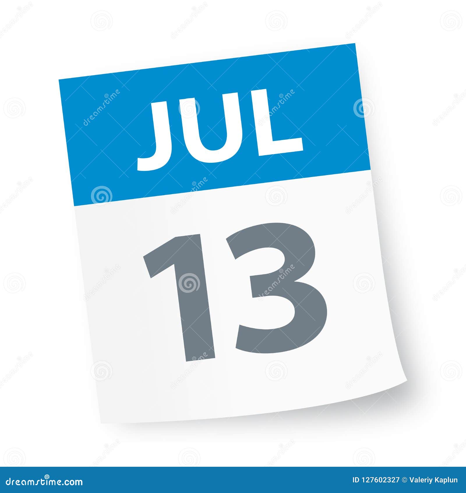 July 13 - Calendar Icon stock illustration. Illustration of plan ...