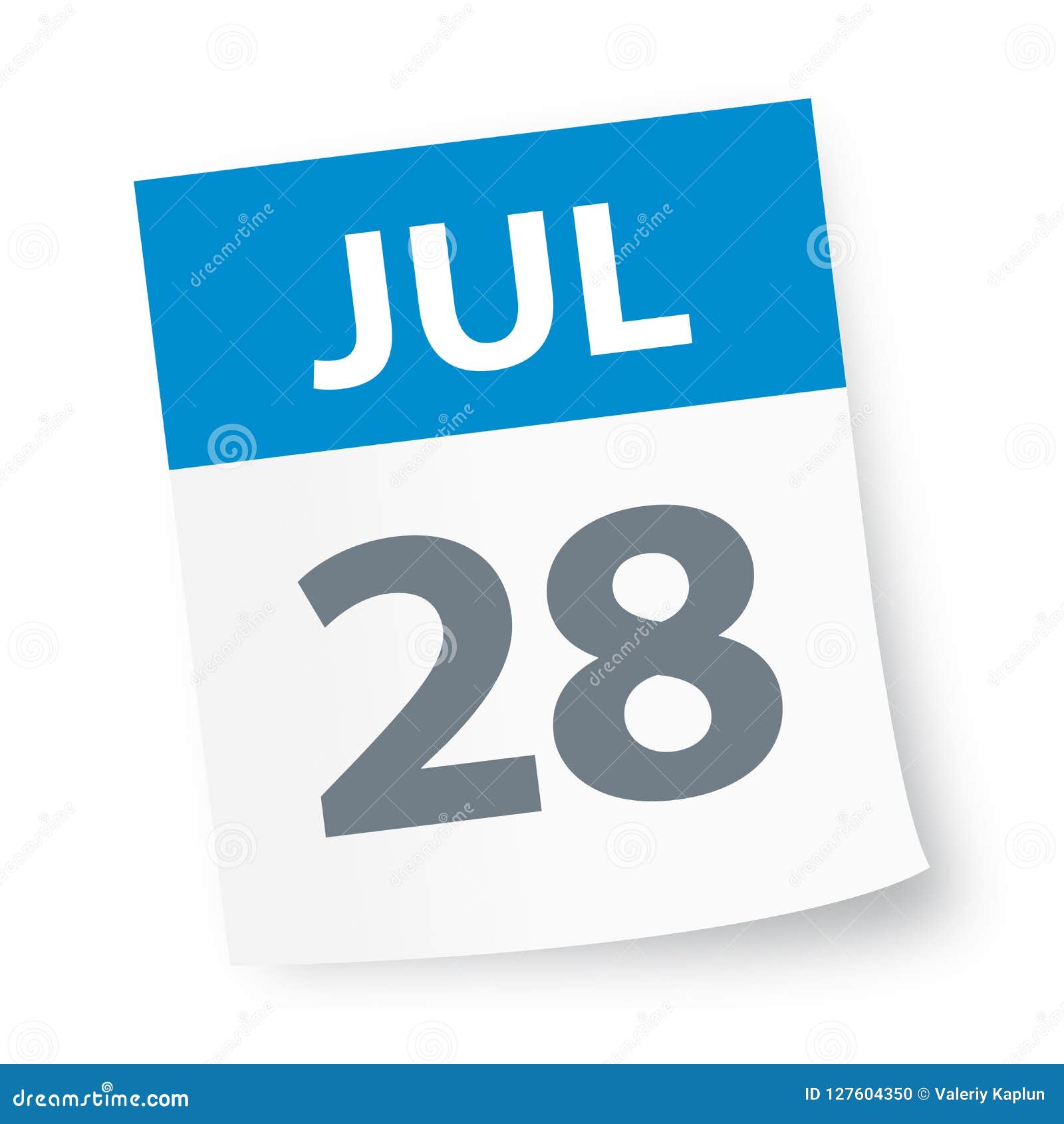 July 28 - Calendar Icon stock illustration. Illustration of calendar ...