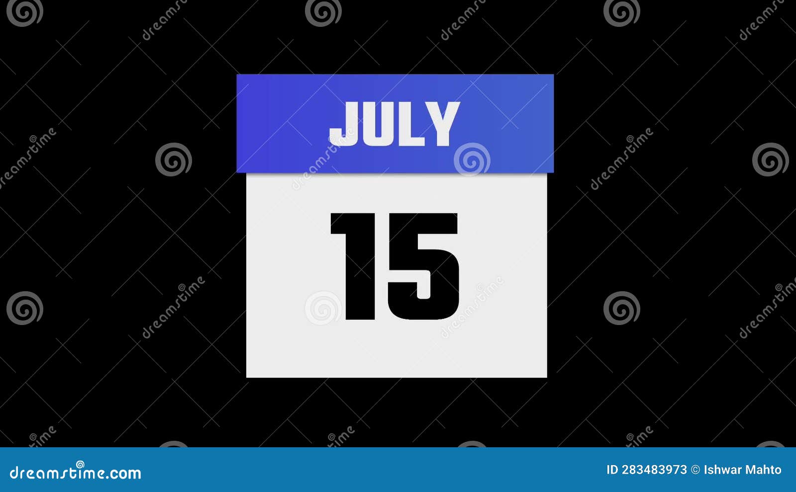 July Calender Animation stock video. Video of holiday - 283483973