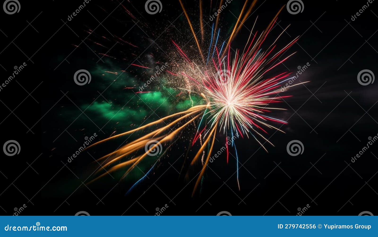 July Celebration Ignites Explosive Firework Display, Vibrant Colors ...