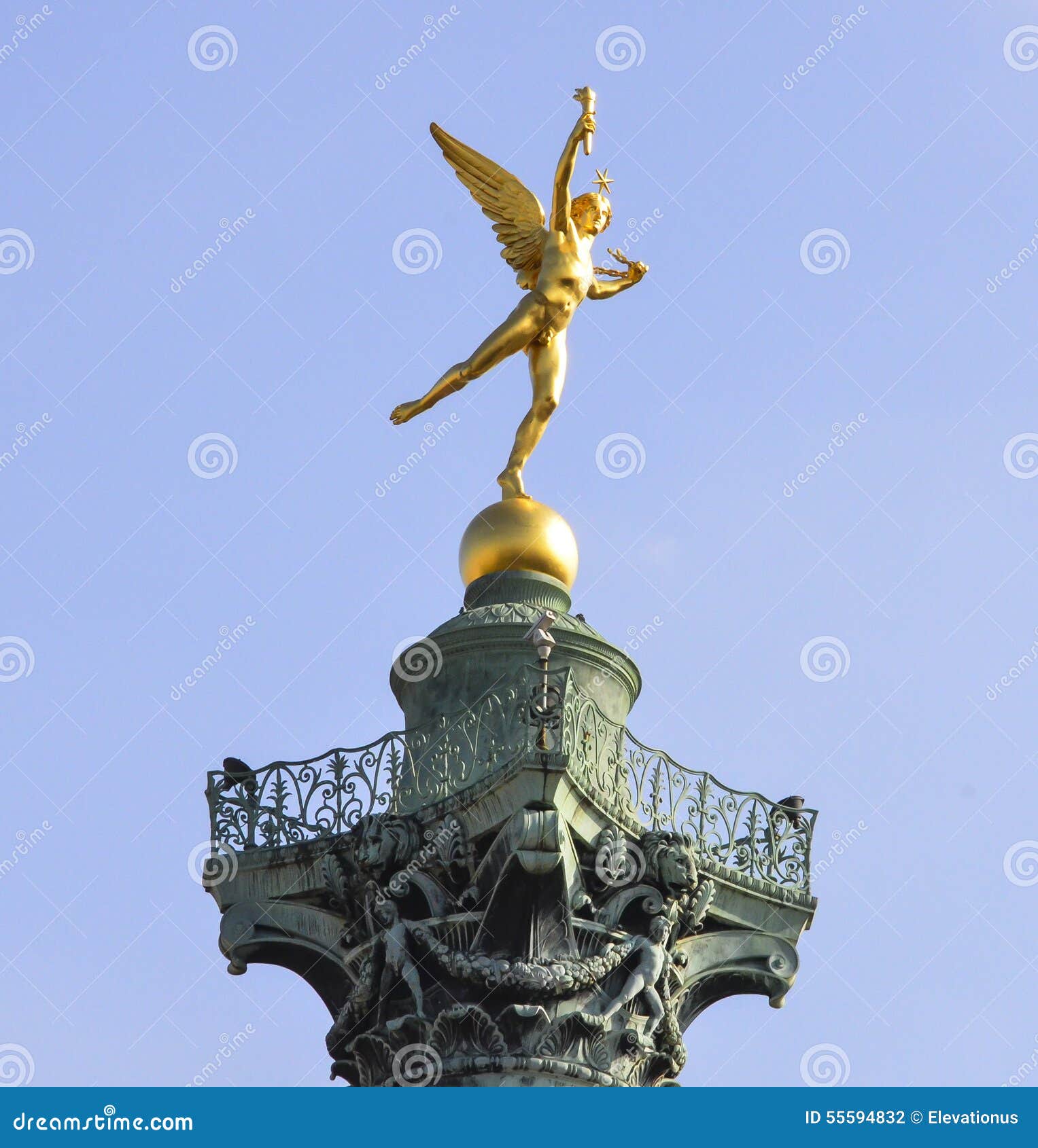 July Column Paris stock photo. Image of place, tower - 55594832