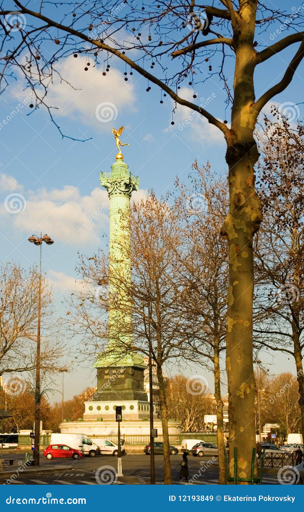 The July Column at the Place De La Bastille Stock Image - Image of ...