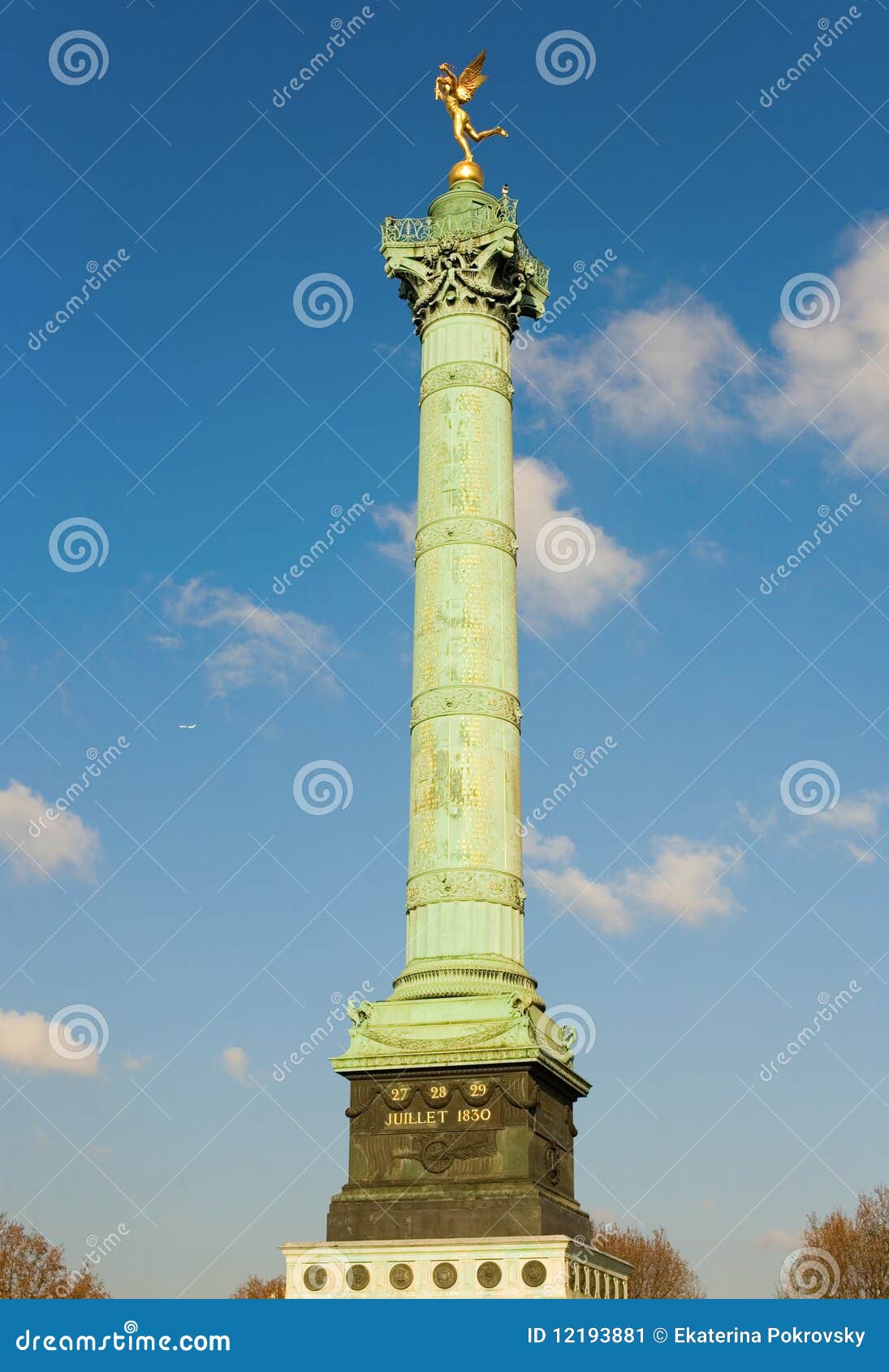 The July Column at the Place De La Bastille Stock Image - Image of ...