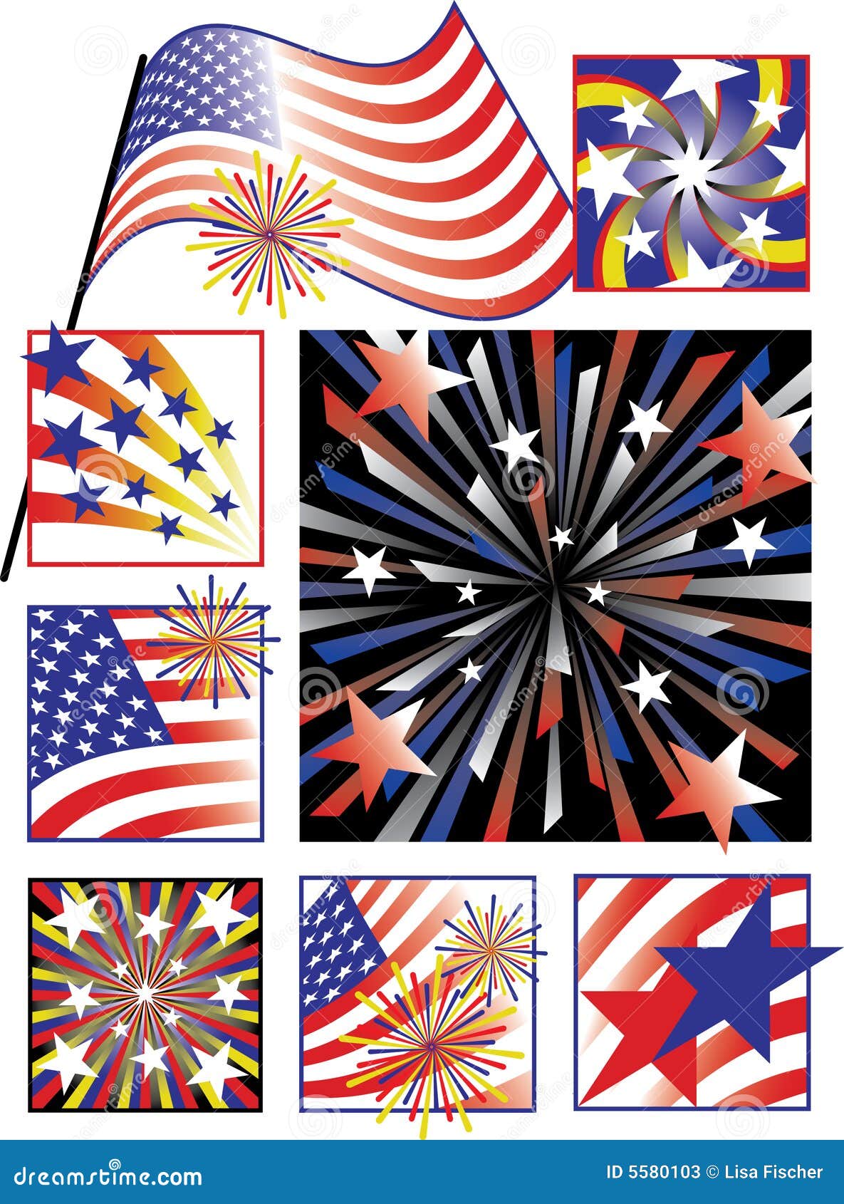 July Fourth Celebrations-Gradient Colors Stock Vector - Illustration of ...