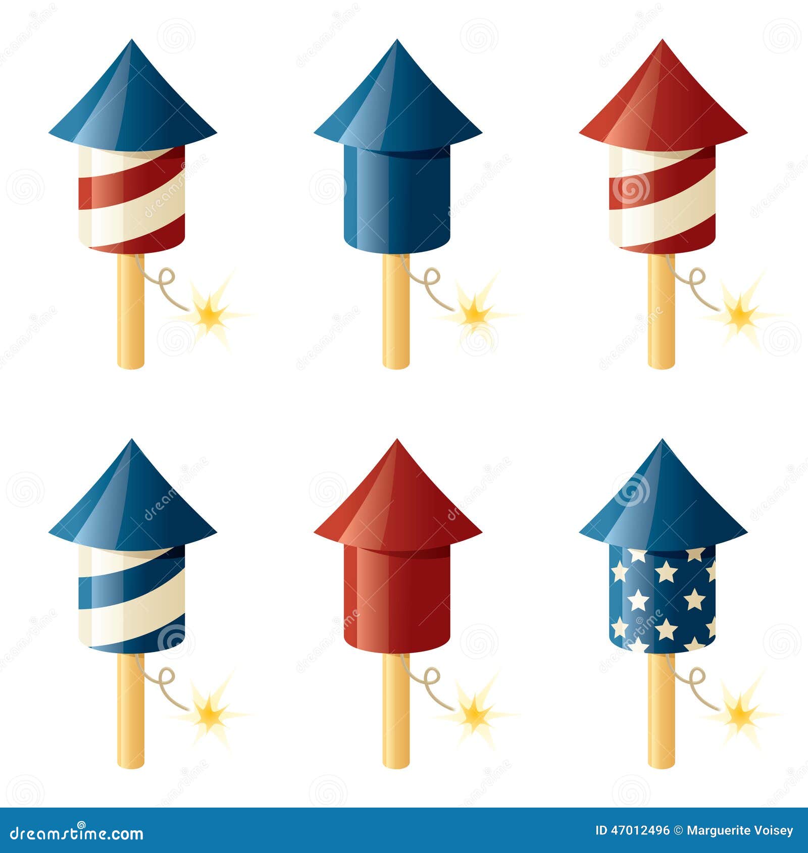 July Fourth Fireworks stock vector. Illustration of american - 47012496