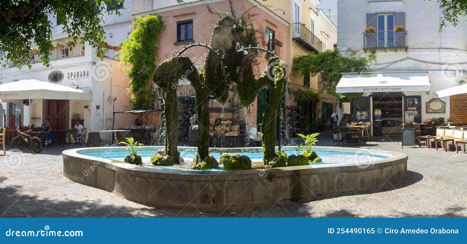 Forio center Ischia editorial image. Image of landscape - 254490165