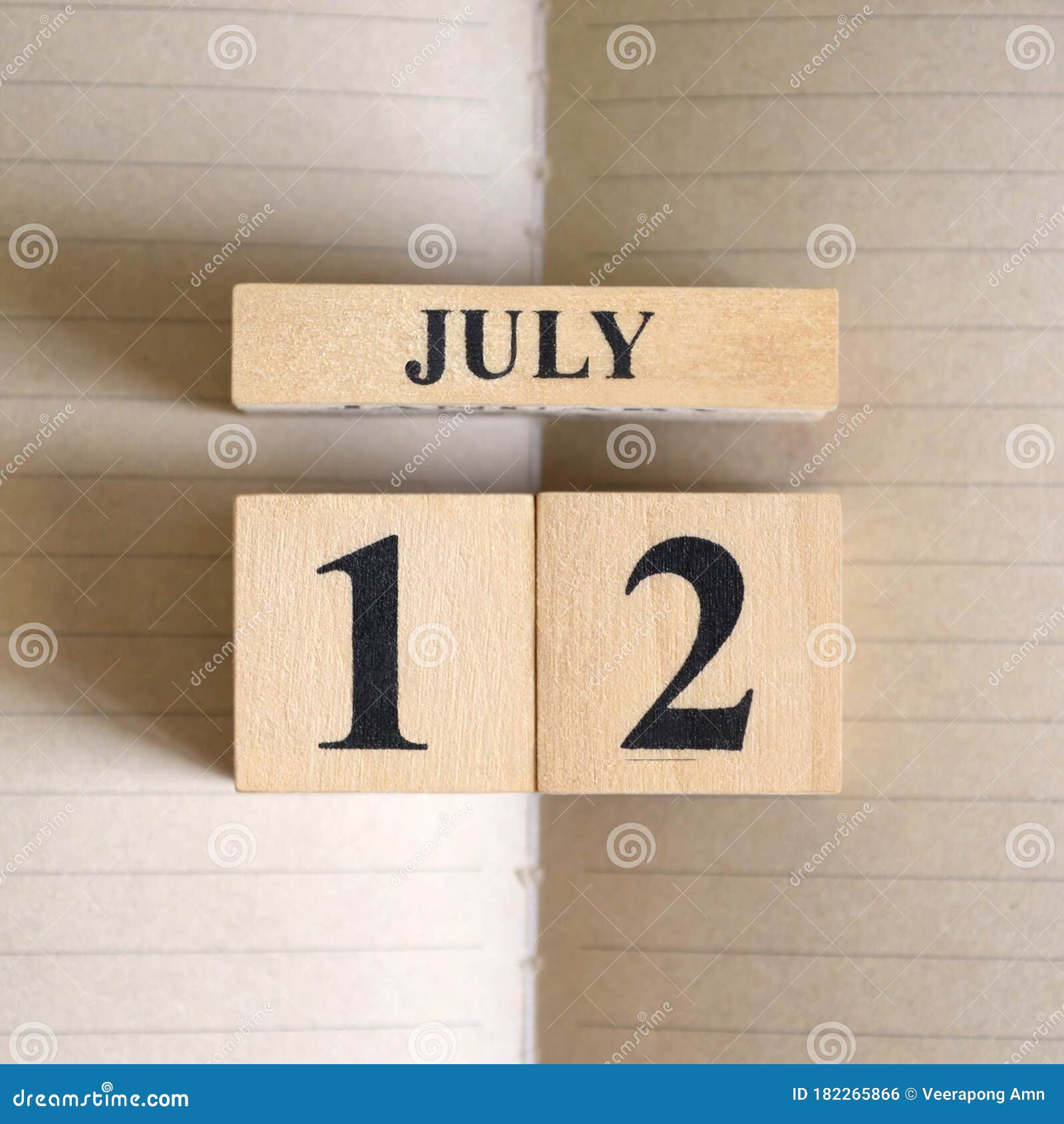 July 12, Icon Design with Number Cube. Stock Photo - Image of 2024 ...