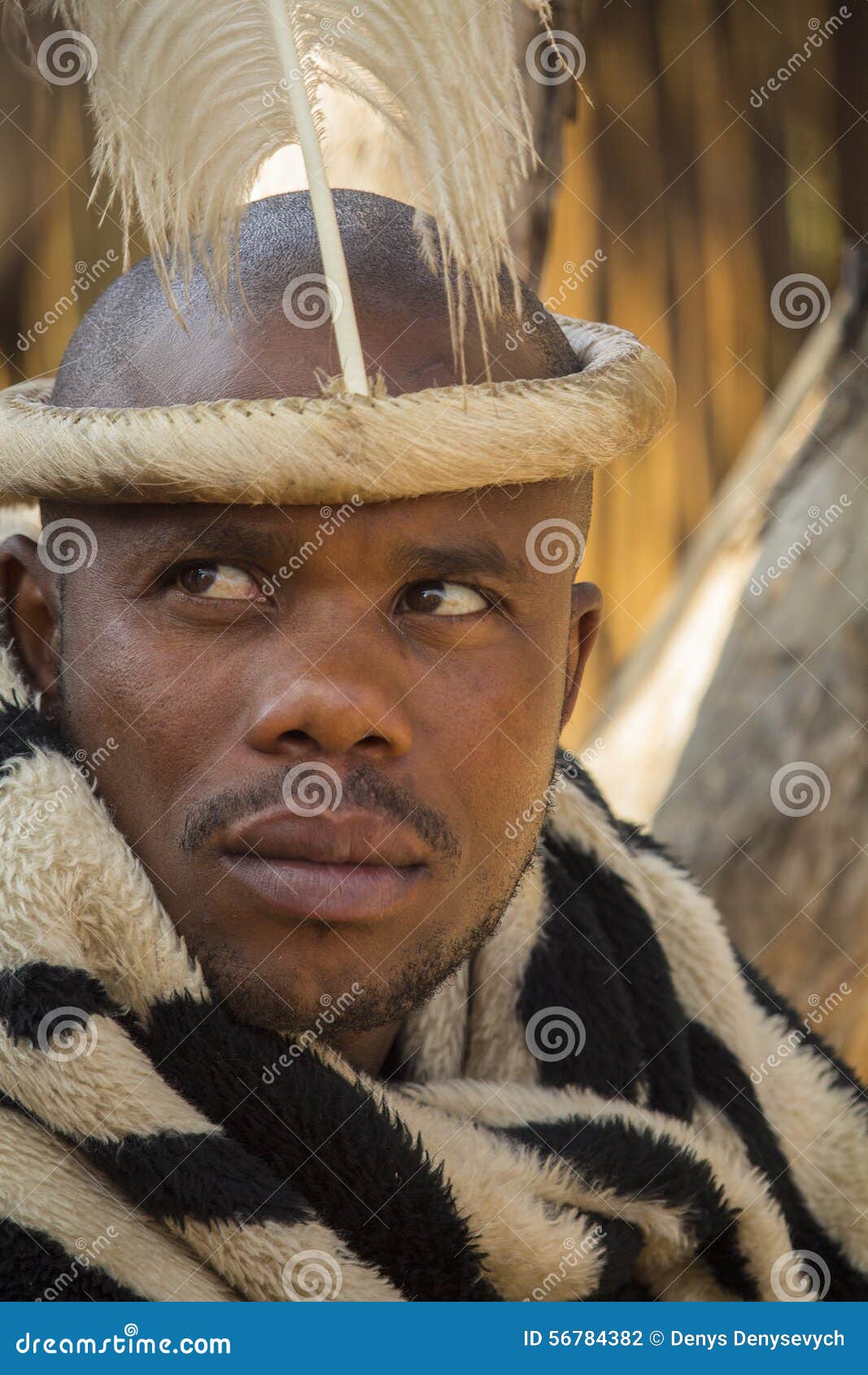04 July, 2015 - Lesedi, South Africa. Man in Ethnic Accessories ... 04 July, 2015 - Lesedi, South Africa. Man in Ethnic Accessories ...