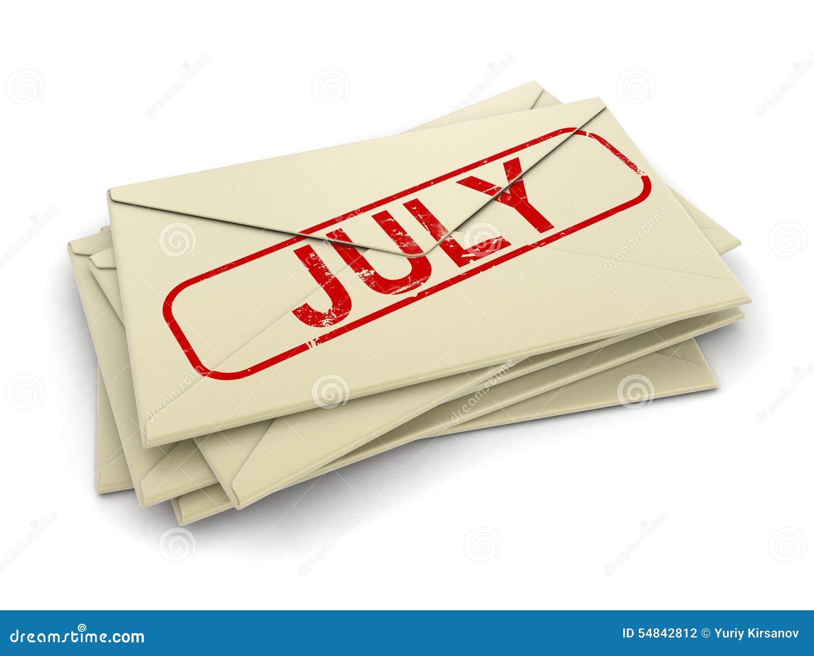July Letters (clipping Path Included) Stock Illustration - Illustration ...