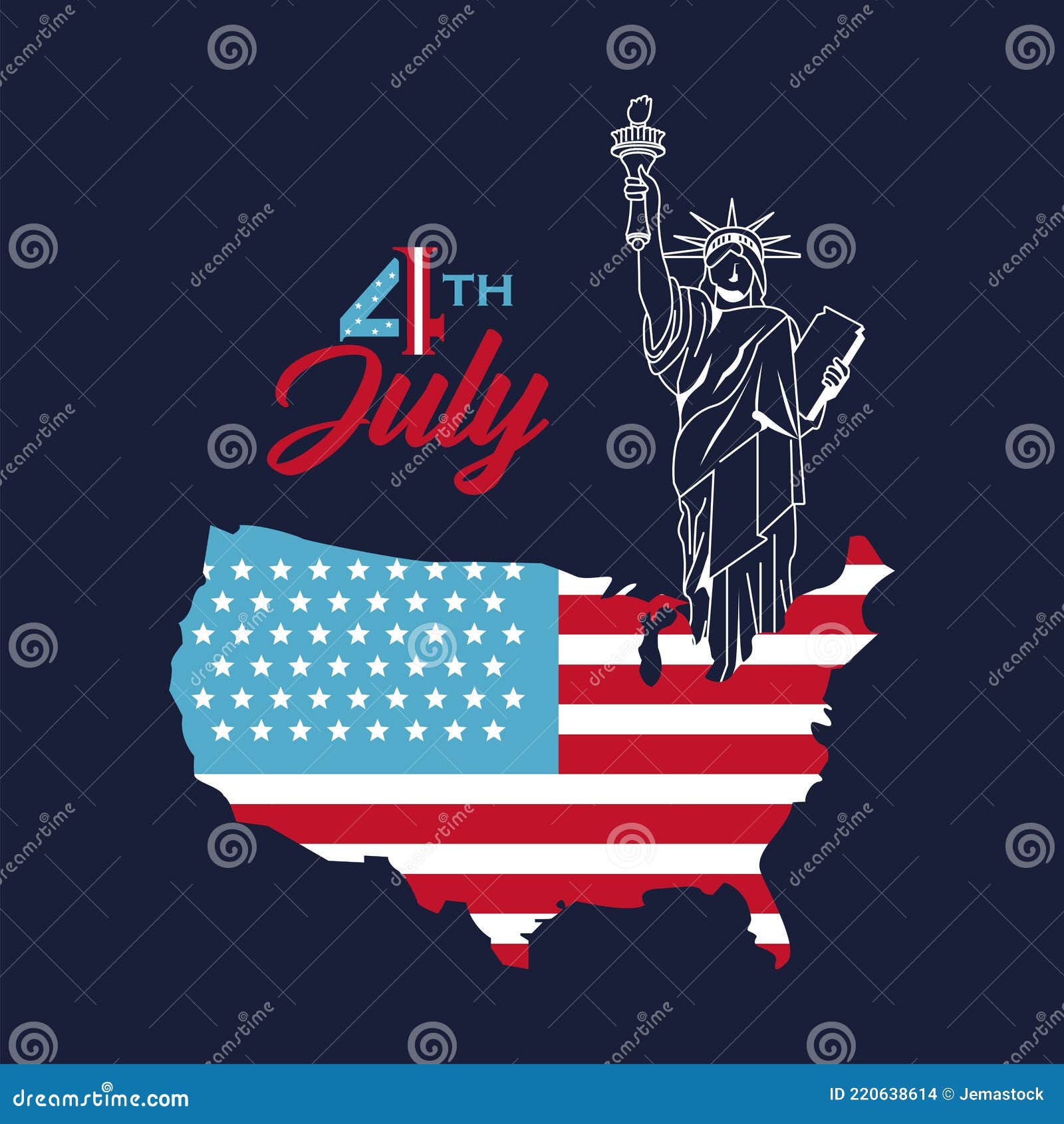 4 of july map stock vector. Illustration of design, lady - 220638614