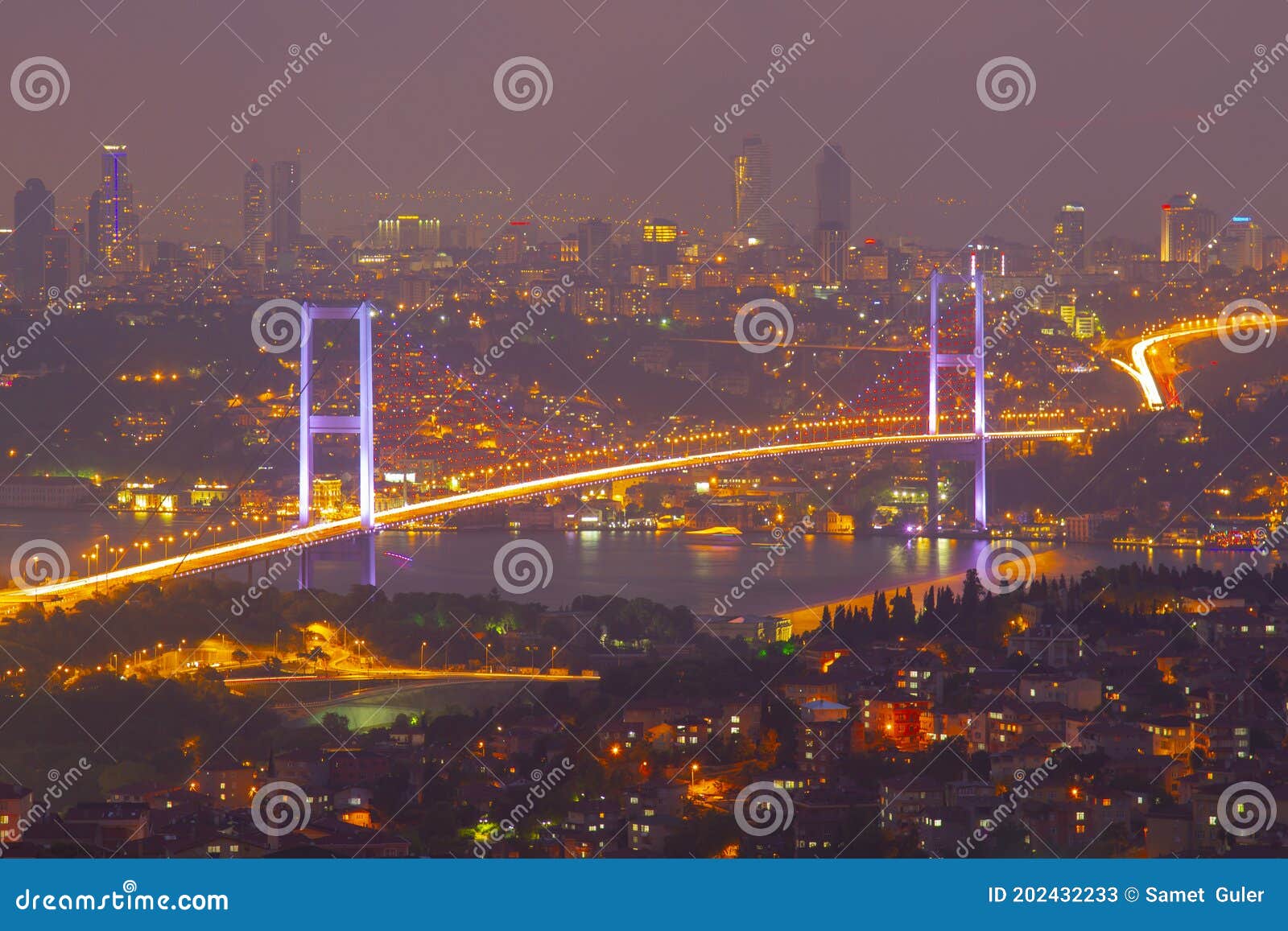 15 July Martyrs Bridge And Istanbul Skyline Editorial Image ...
