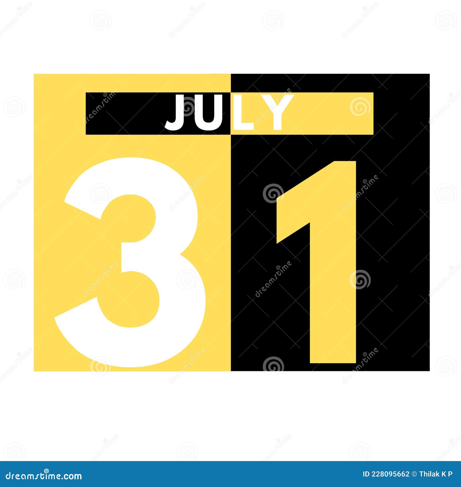 July 31 . Modern daily Calendar Icon .date ,day, Month Stock ...