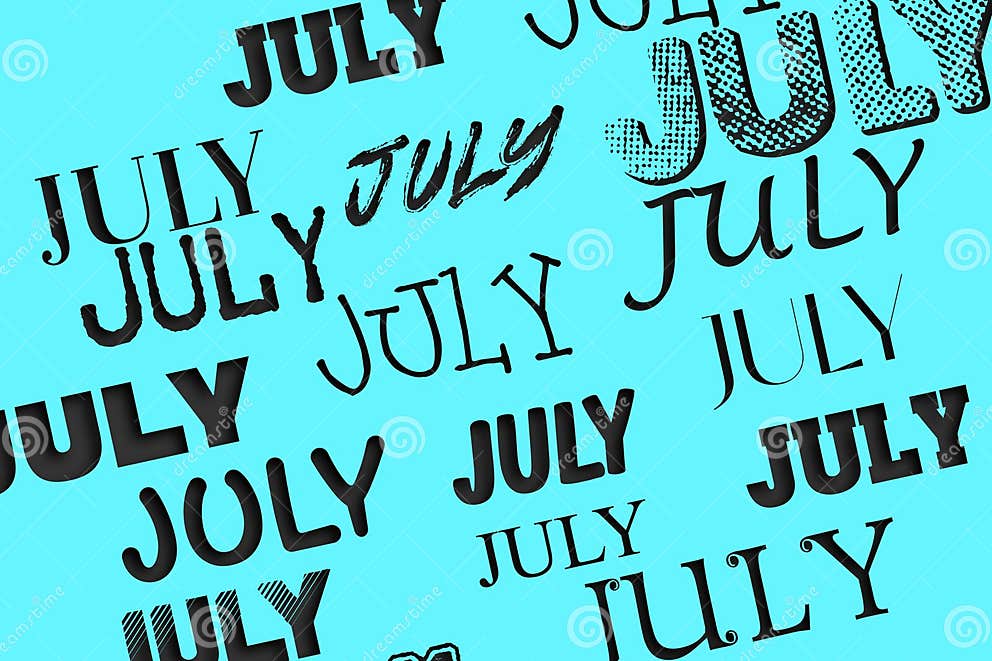 July the name of the month stock illustration. Illustration of december ...