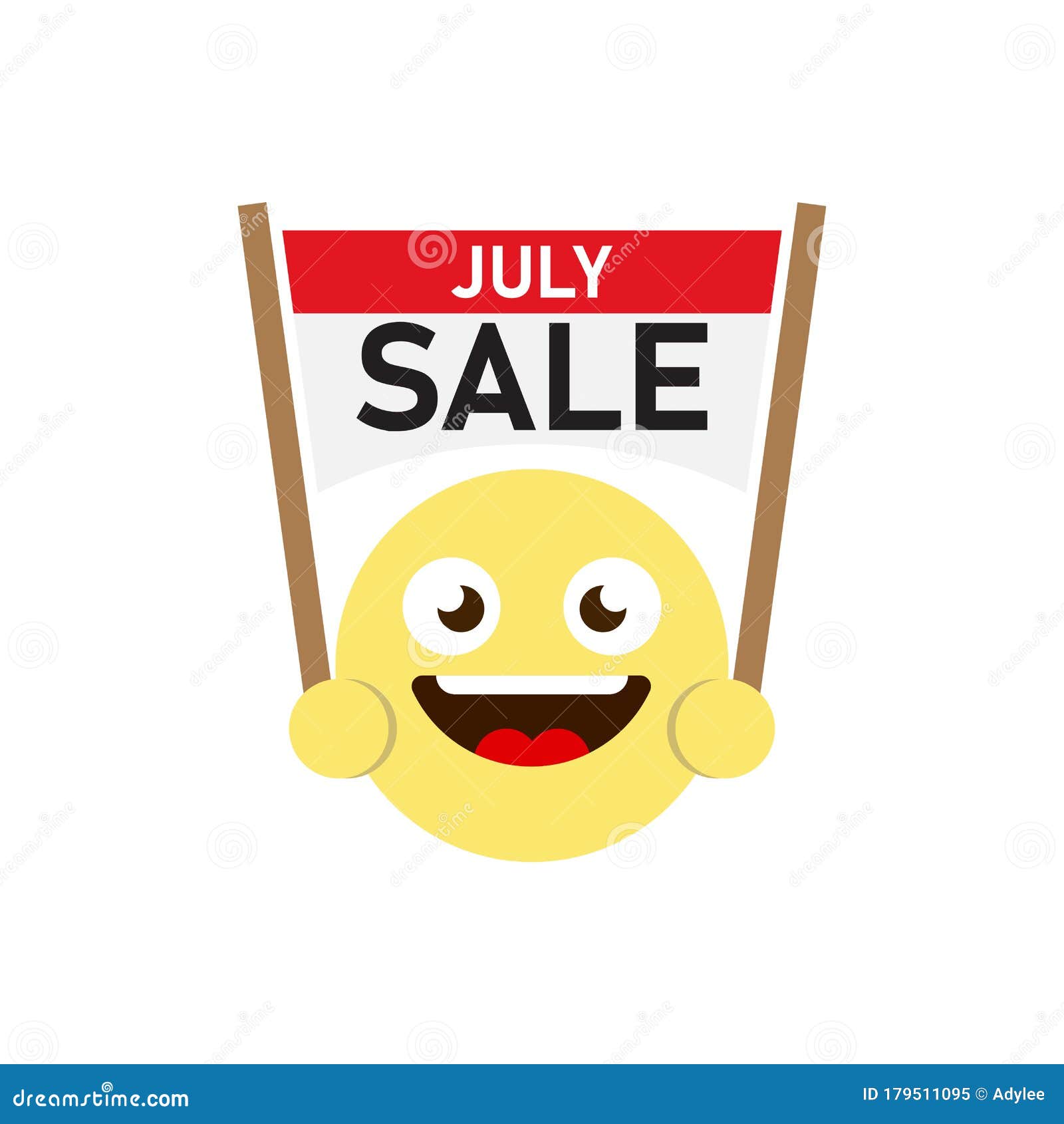 July Sale Vector Icon Symbol Isolated on White Background Stock Vector ...