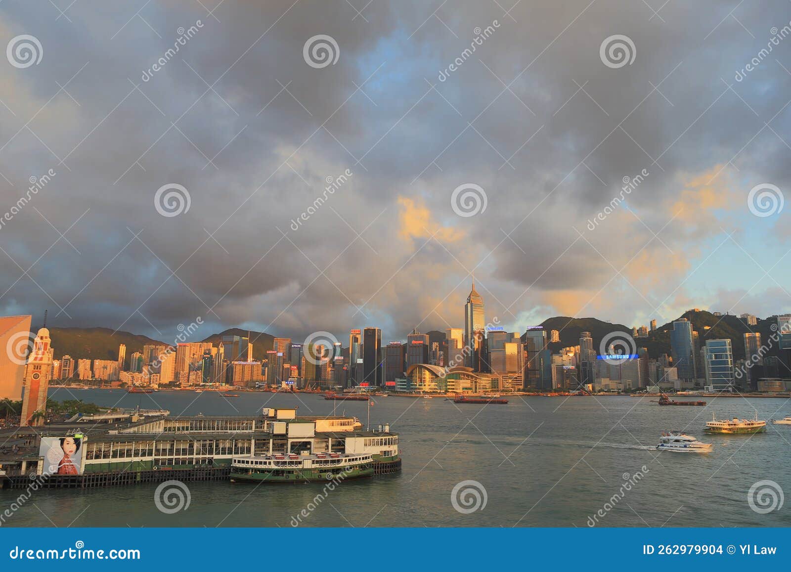 Star Ferry Terminal in Tsim Sha Tsui Waterfront 1 July 2012 Editorial ...