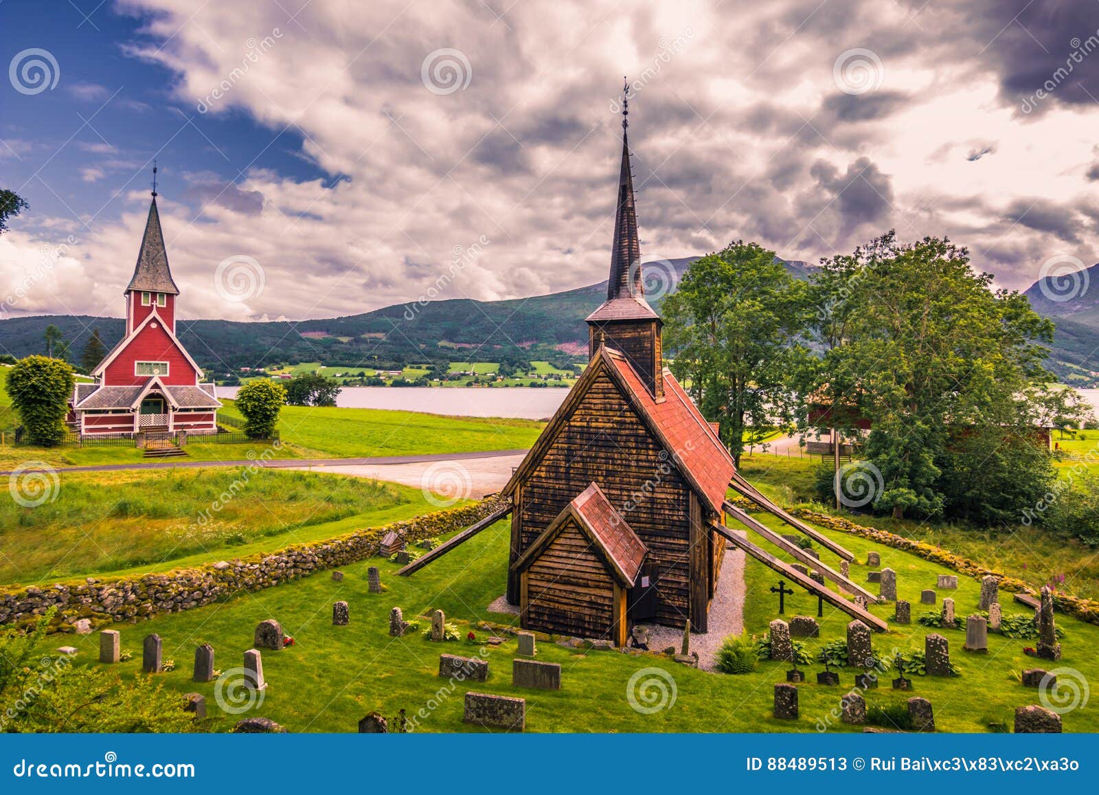 July 25, 2015: Stave Church of Rodven, Norway Stock Image - Image of ...