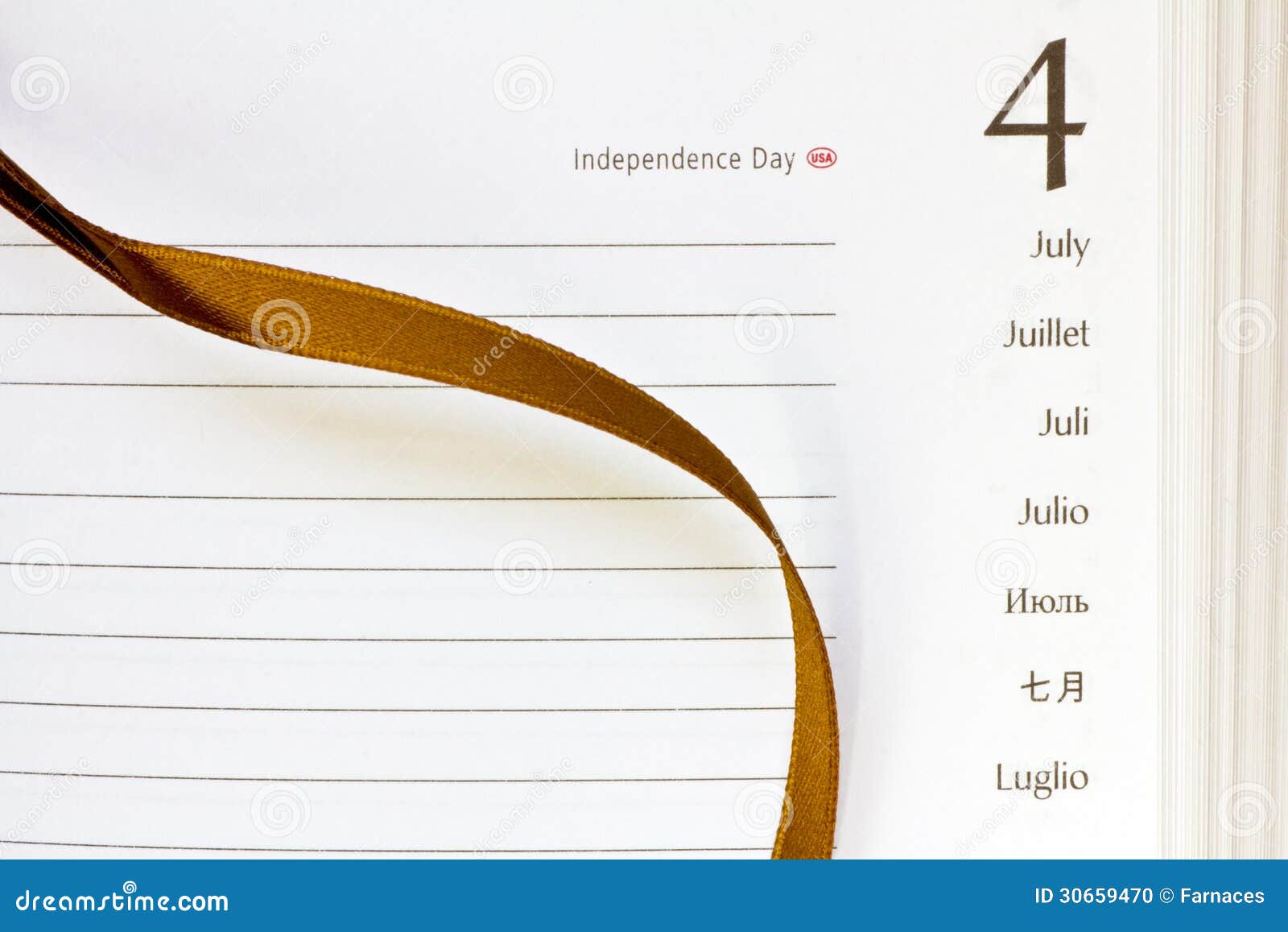 July 4th diary stock photo. Image of paper, agenda, american - 30659470