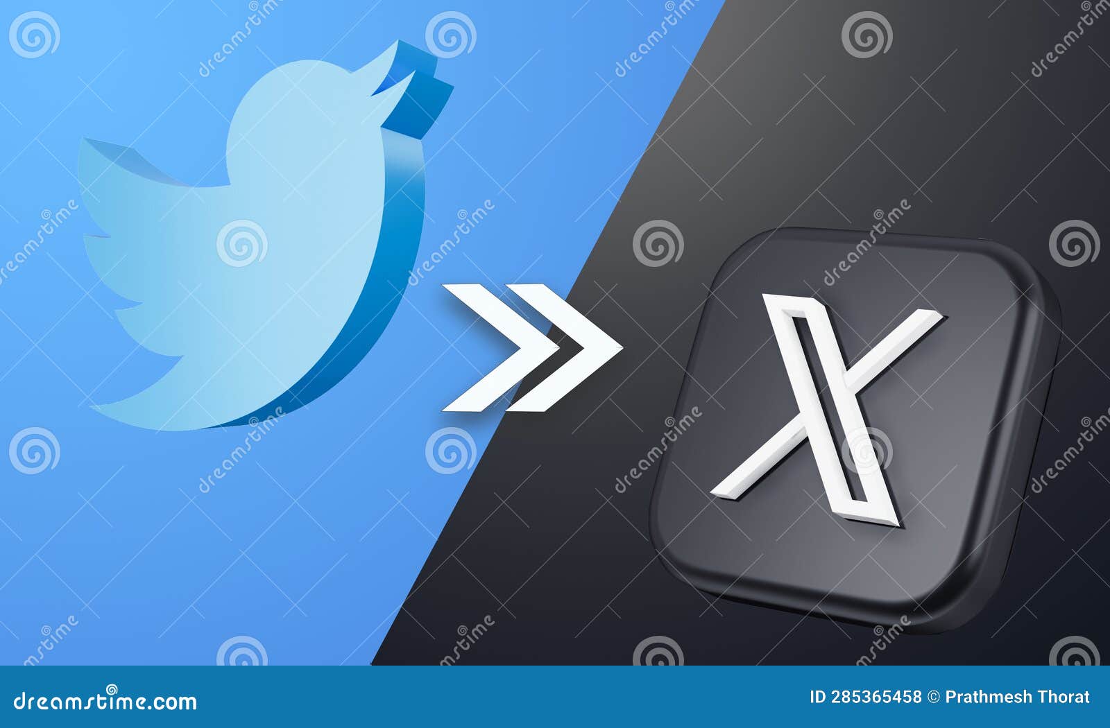 July, 2023. Twitter Old Logo and New Logo X.com 3D Illustration ...