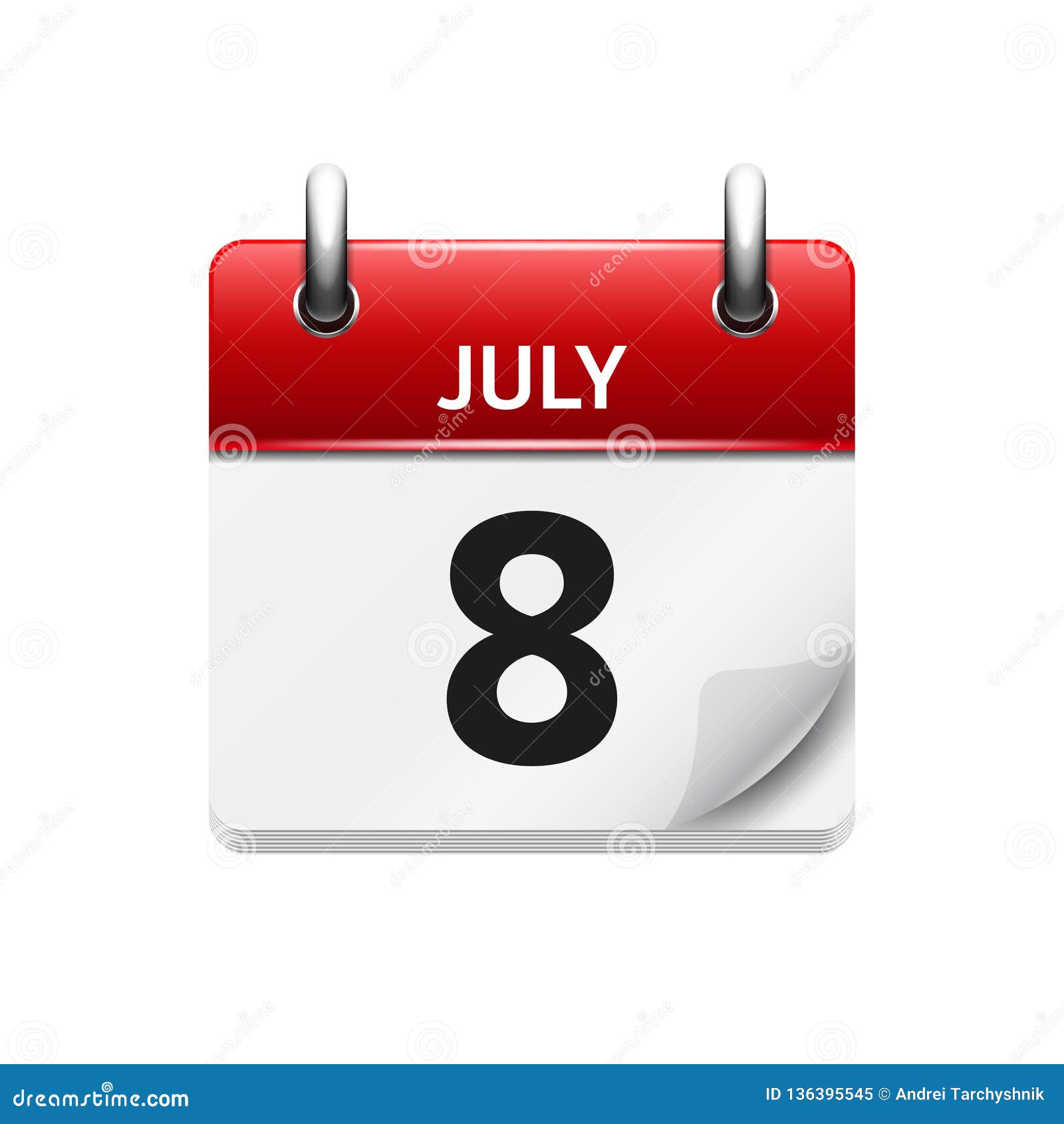July 8 . Vector Flat daily Calendar Icon. Date and Time, Day, Month ... July 8 . Vector Flat daily Calendar Icon. Date and Time, Day, Month ...