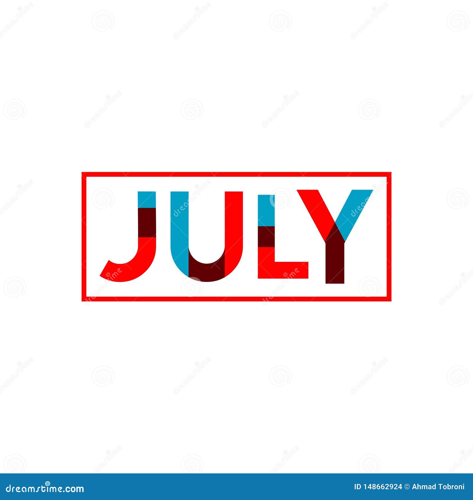July Vector Template Design Illustration Stock Vector - Illustration of ...