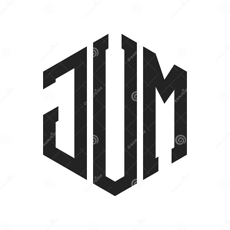 JUM Logo Design. Initial Letter JUM Monogram Logo Using Hexagon Shape ...