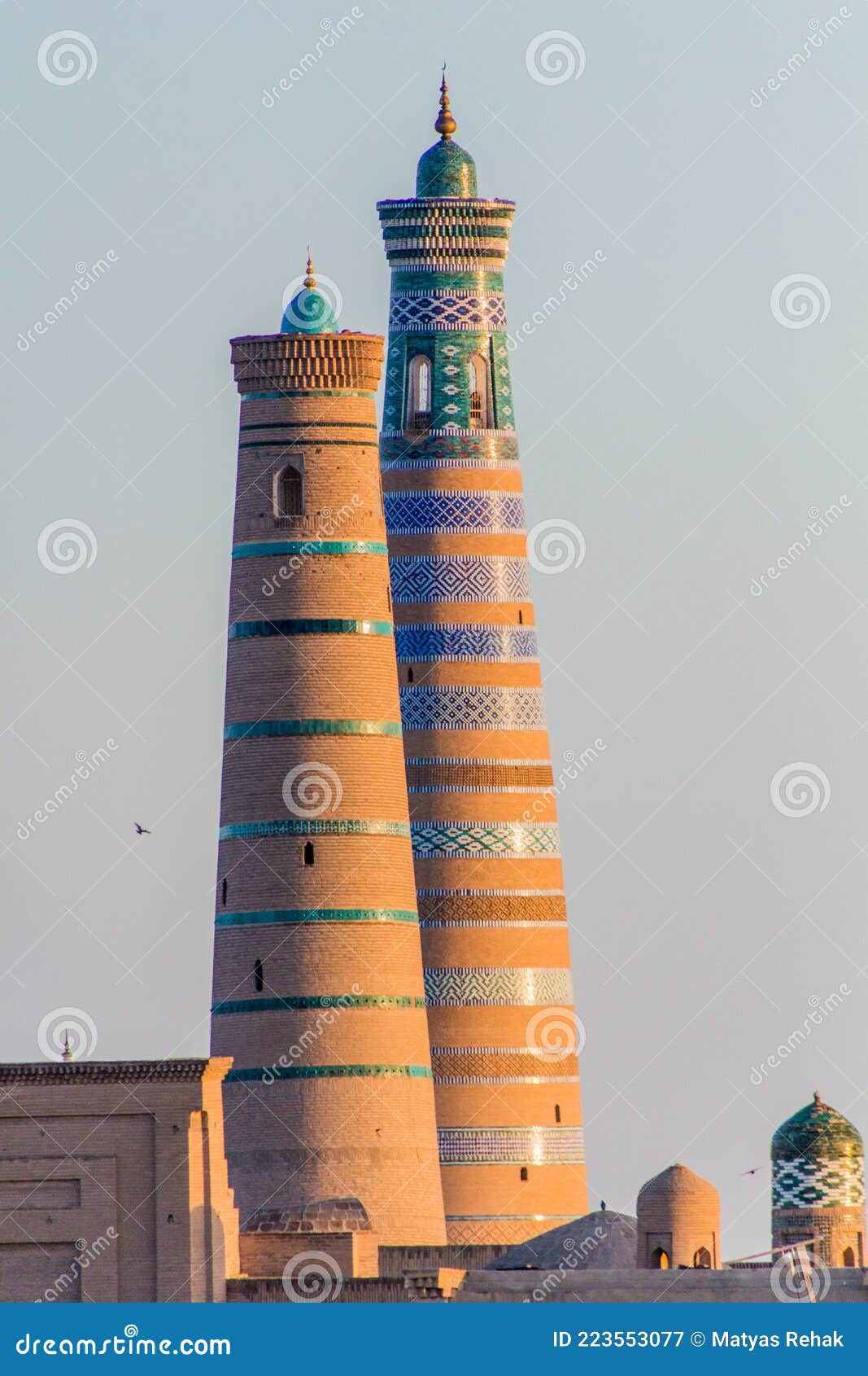 Juma Mosque Minaret and Islam Khoja Minaret in the Old Town of Khiva ... Juma Mosque Minaret and Islam Khoja Minaret in the Old Town of Khiva ...
