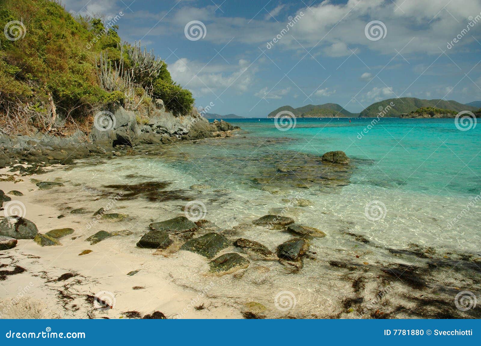 Jumbie Bay Beach, St. John stock photo. Image of clouds - 7781880