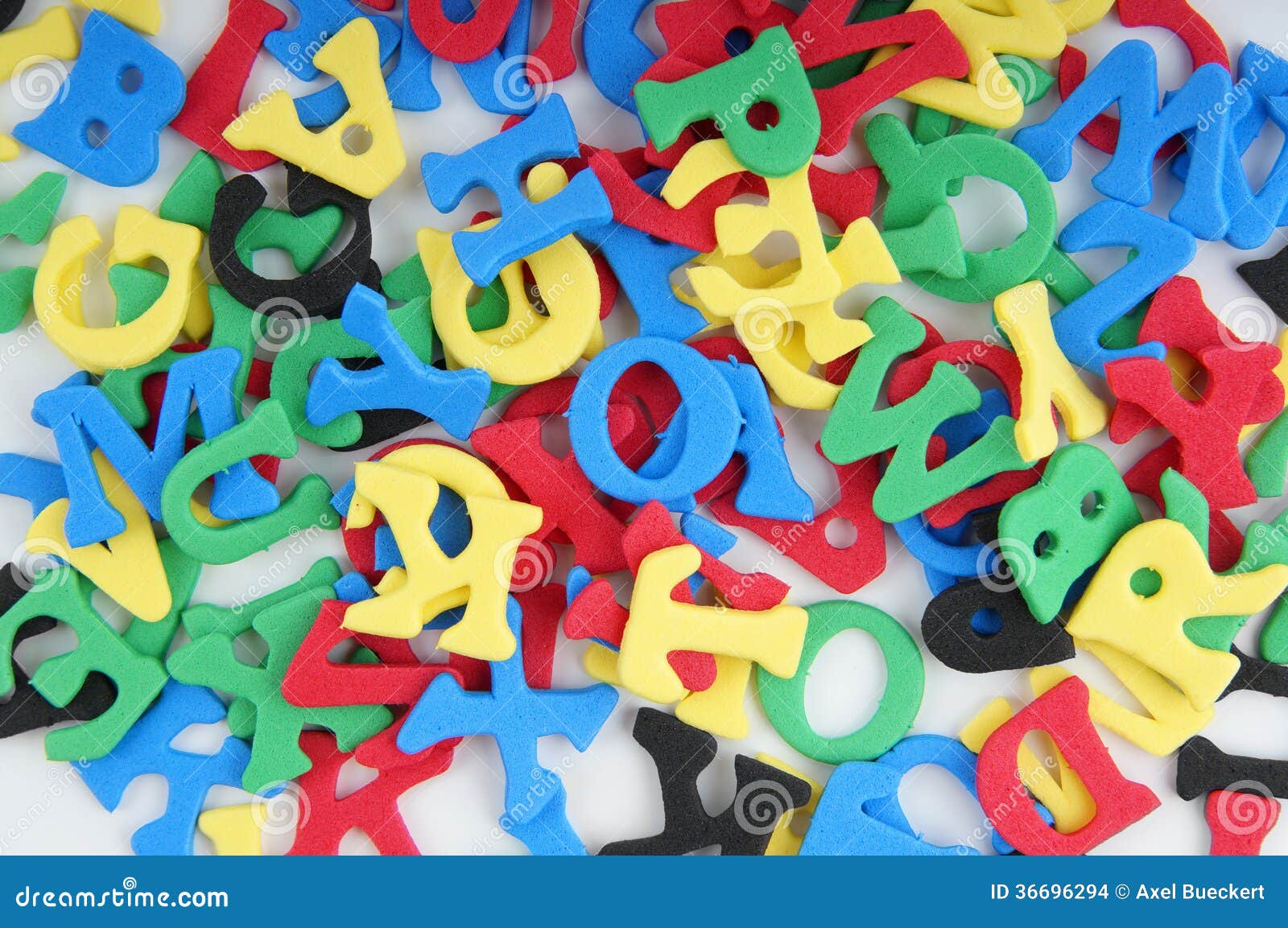 Jumble of Foamed Rubber Letters Stock Photo - Image of blue, colorful ...